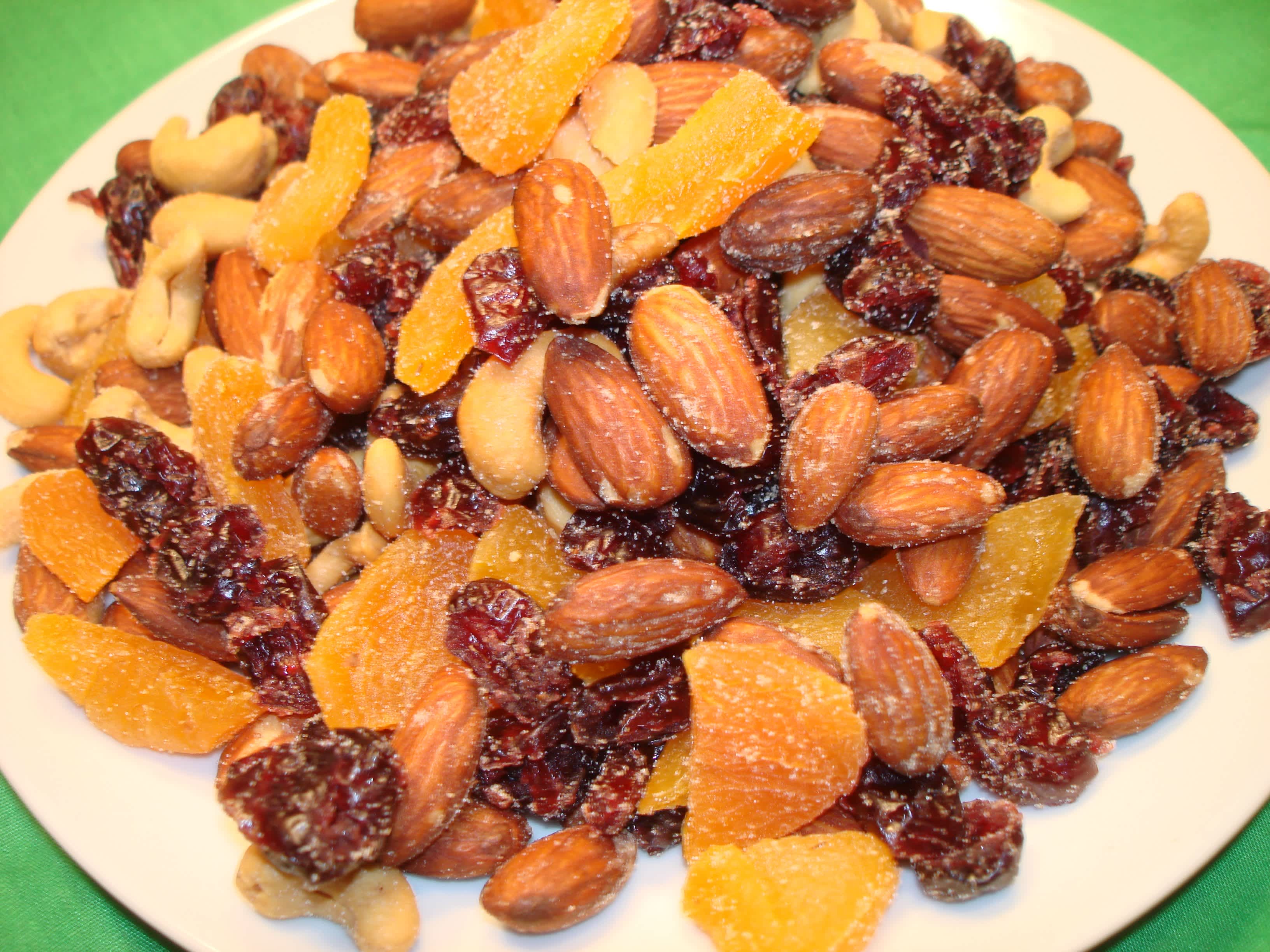 mixed fruit and nuts