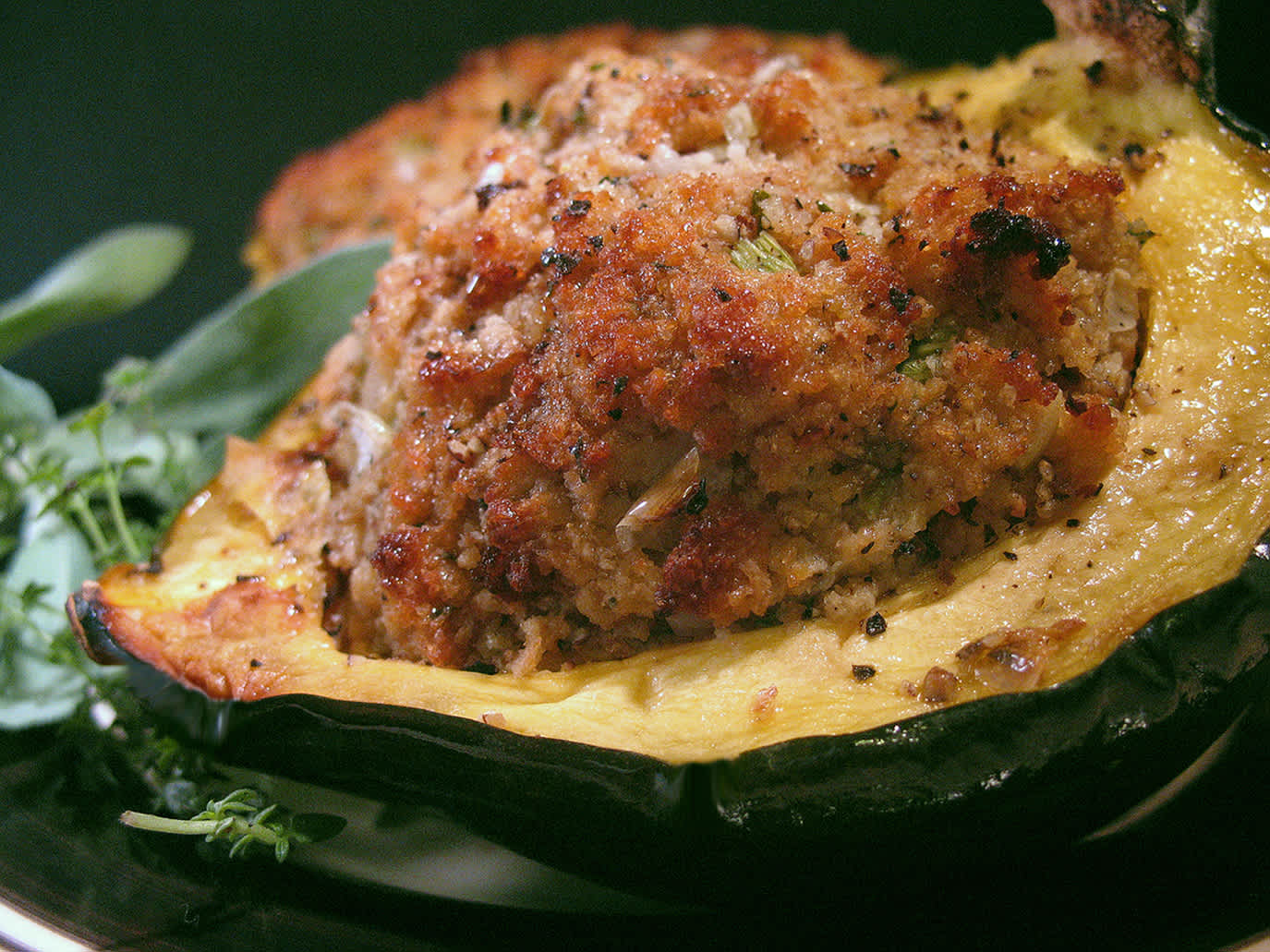 Southern Cornbread Dressing in Acorn Squash Recipe - Thanksgiving.Food.com