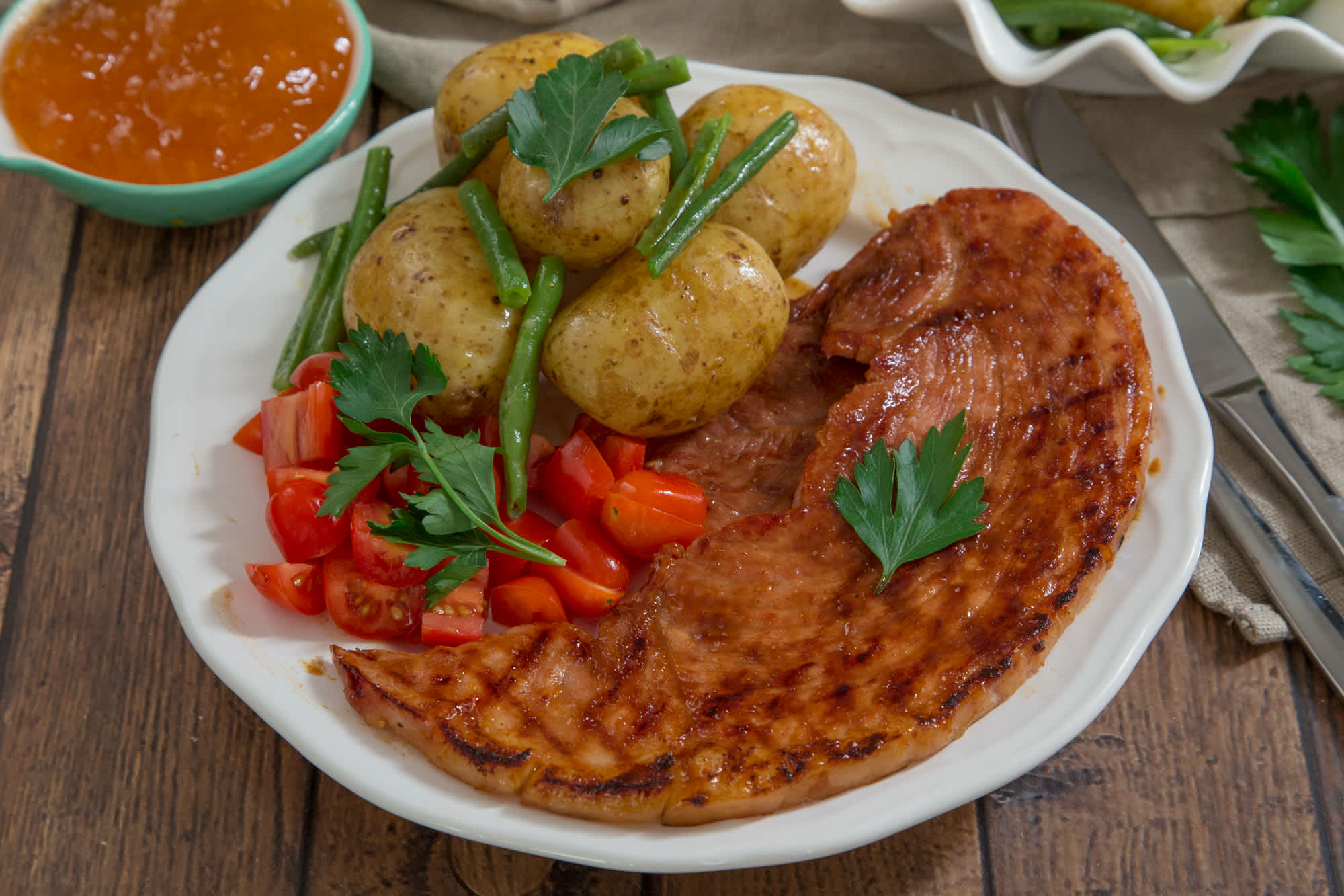 Grilled & Glazed Ham Steaks Recipe - Food.com