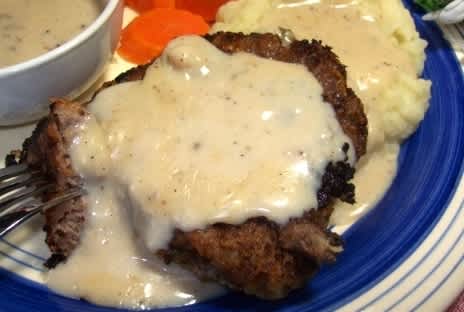 Quick Chicken-Fried Steak With Pan Gravy Recipe - Food.com