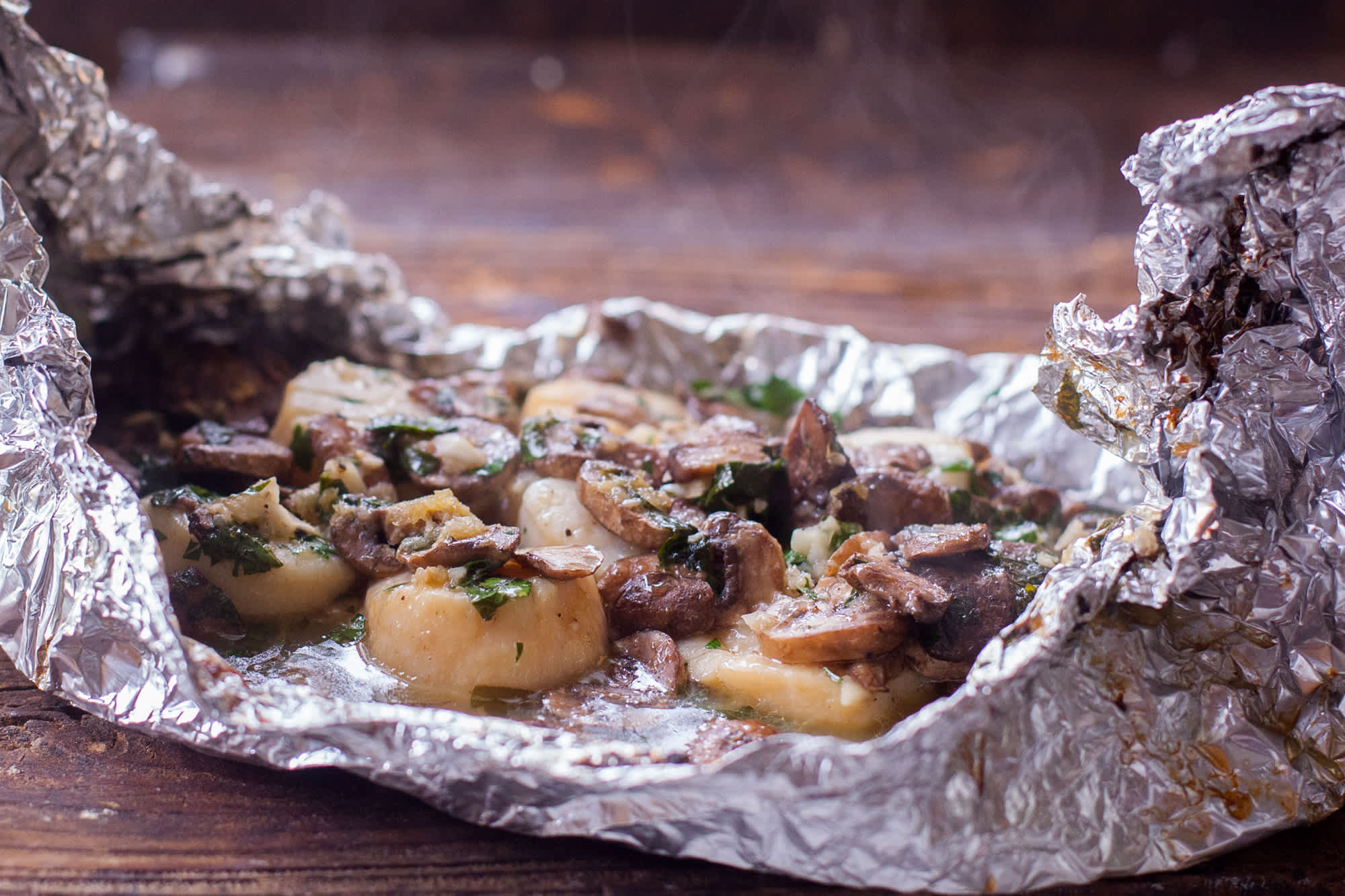 Grilled Scallops and Mushrooms in Foil Packets Recipe - Food.com