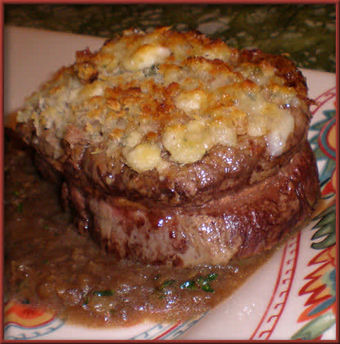 Blue Cheese Crusted Filet Mignon With Port Wine Sauce Recipe - Blue ...
