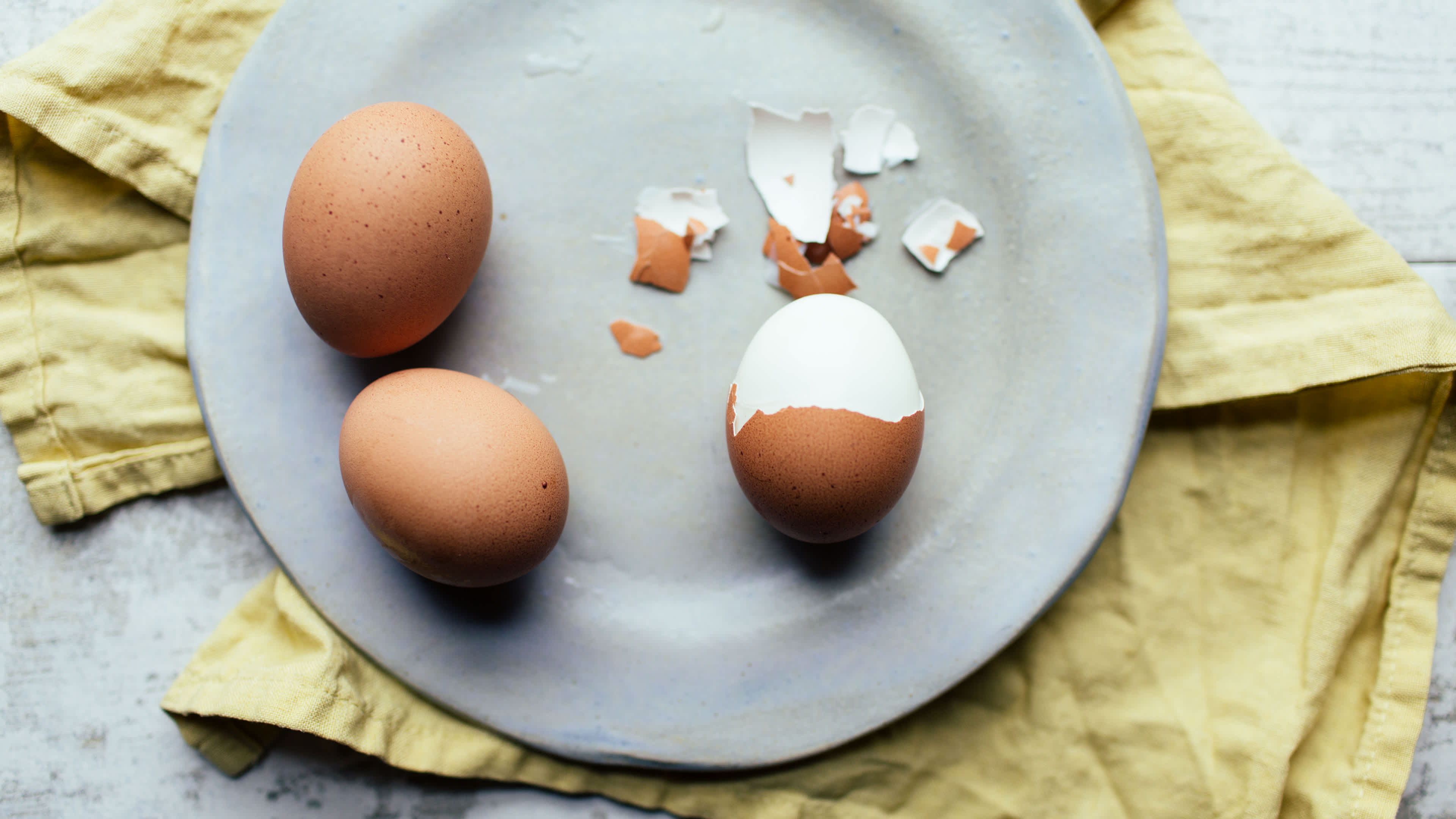 hard boiled egg shell