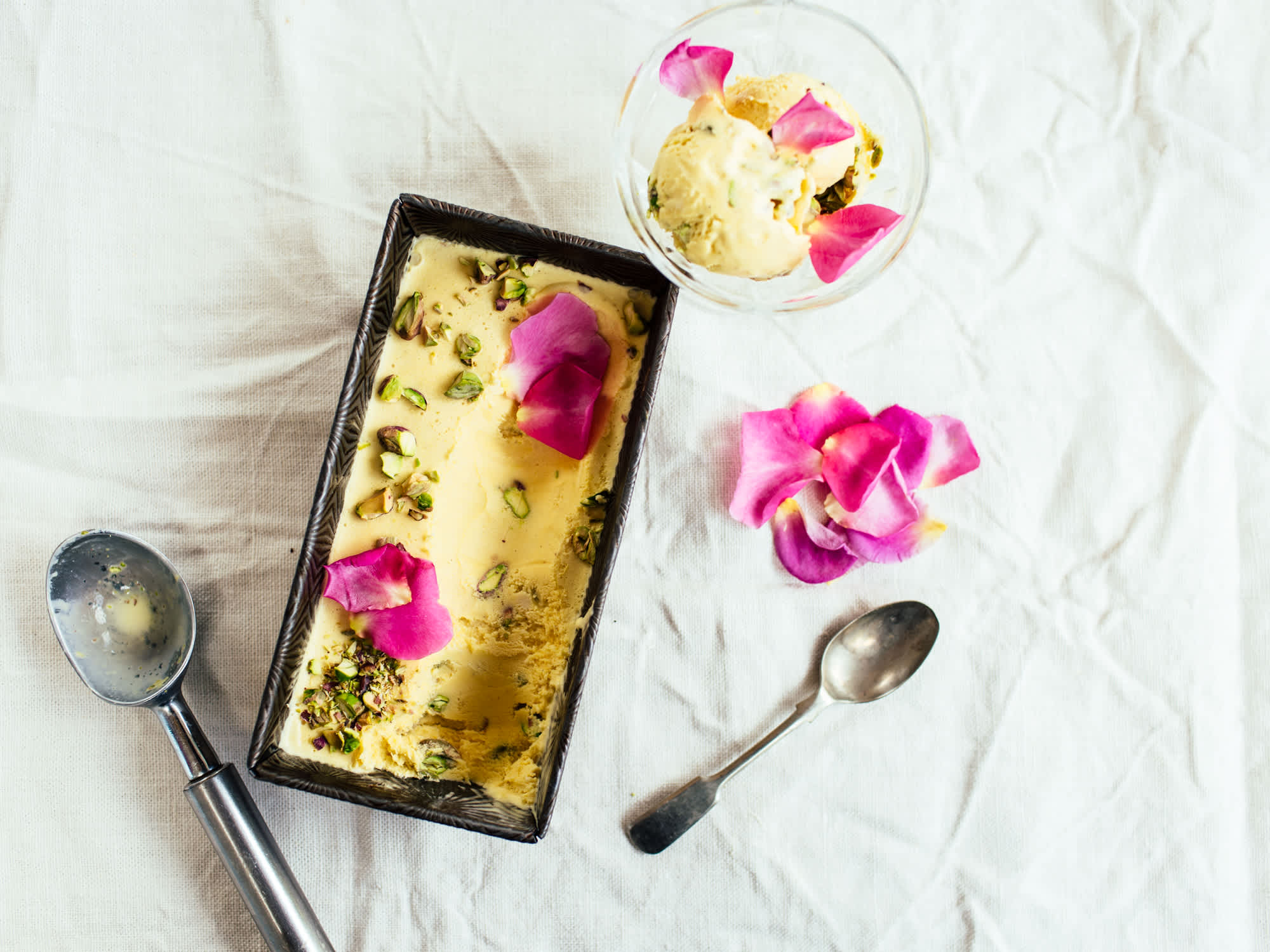 Bastani (Persian Rose Water, Saffron and Pistachio Ice Cream) Recipe ...