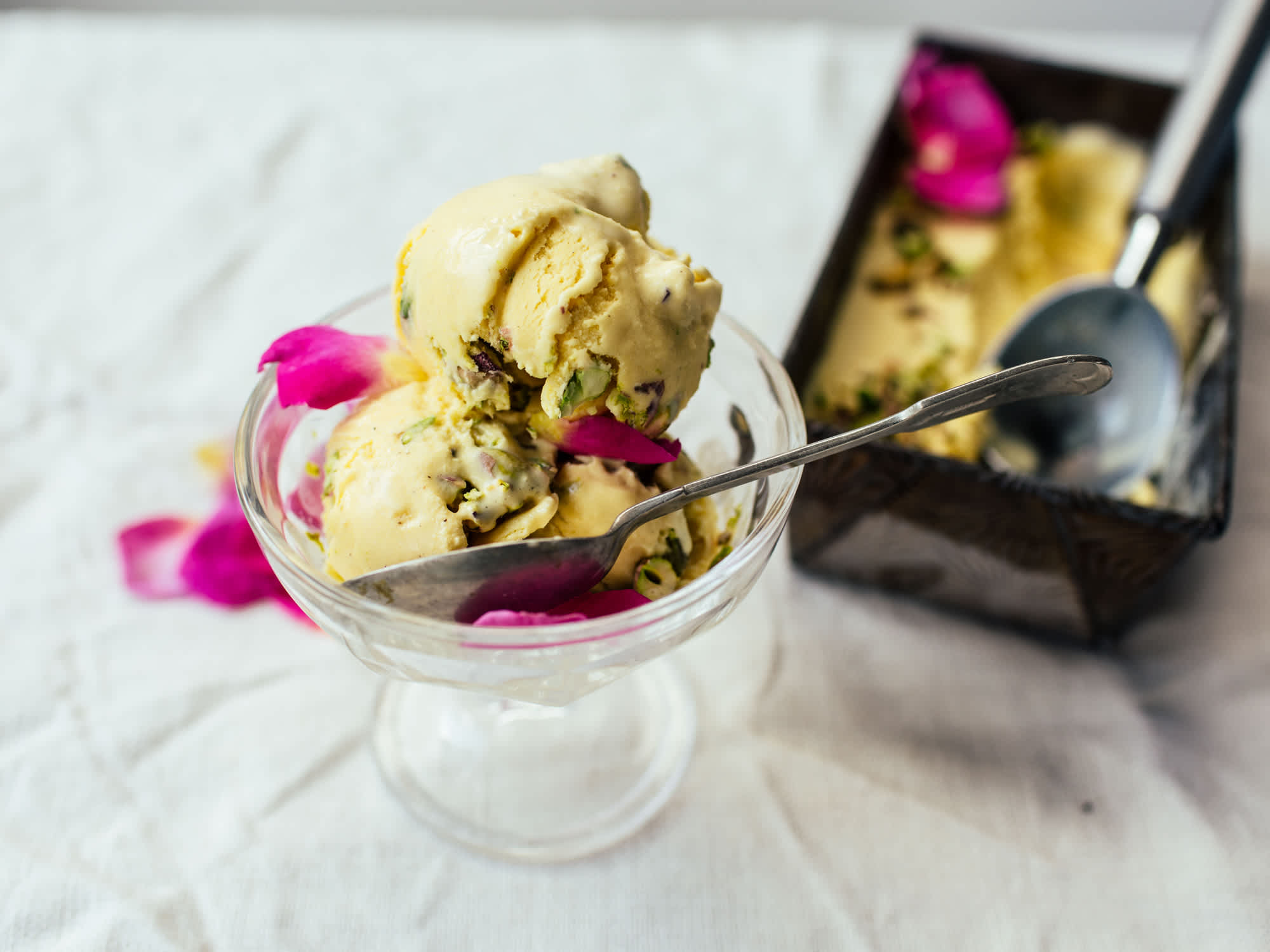 Bastani (Persian Rose Water, Saffron and Pistachio Ice Cream) Recipe ...