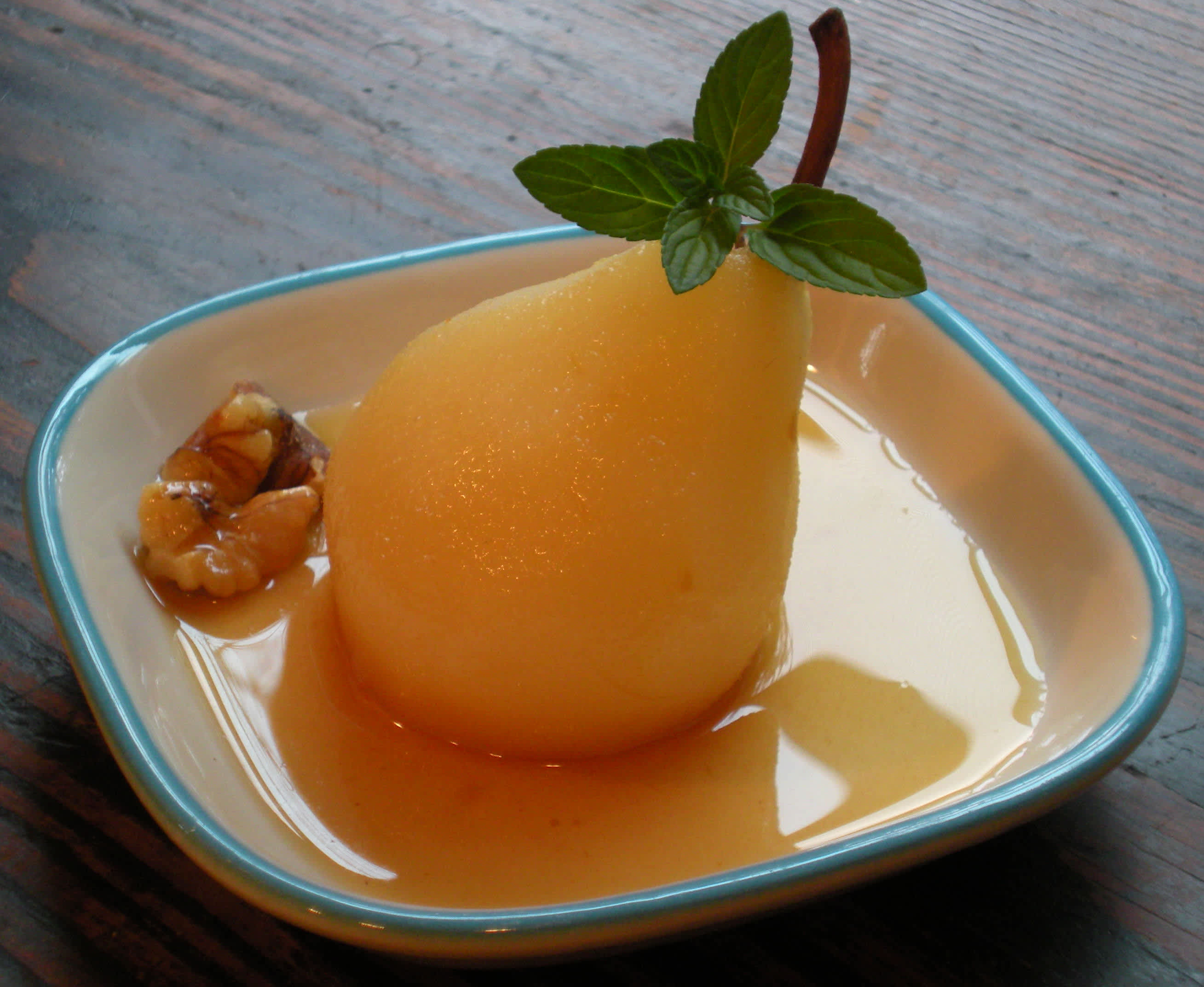 Poached Pears With Gingerbread Cider Syrup Recipe - Food.com