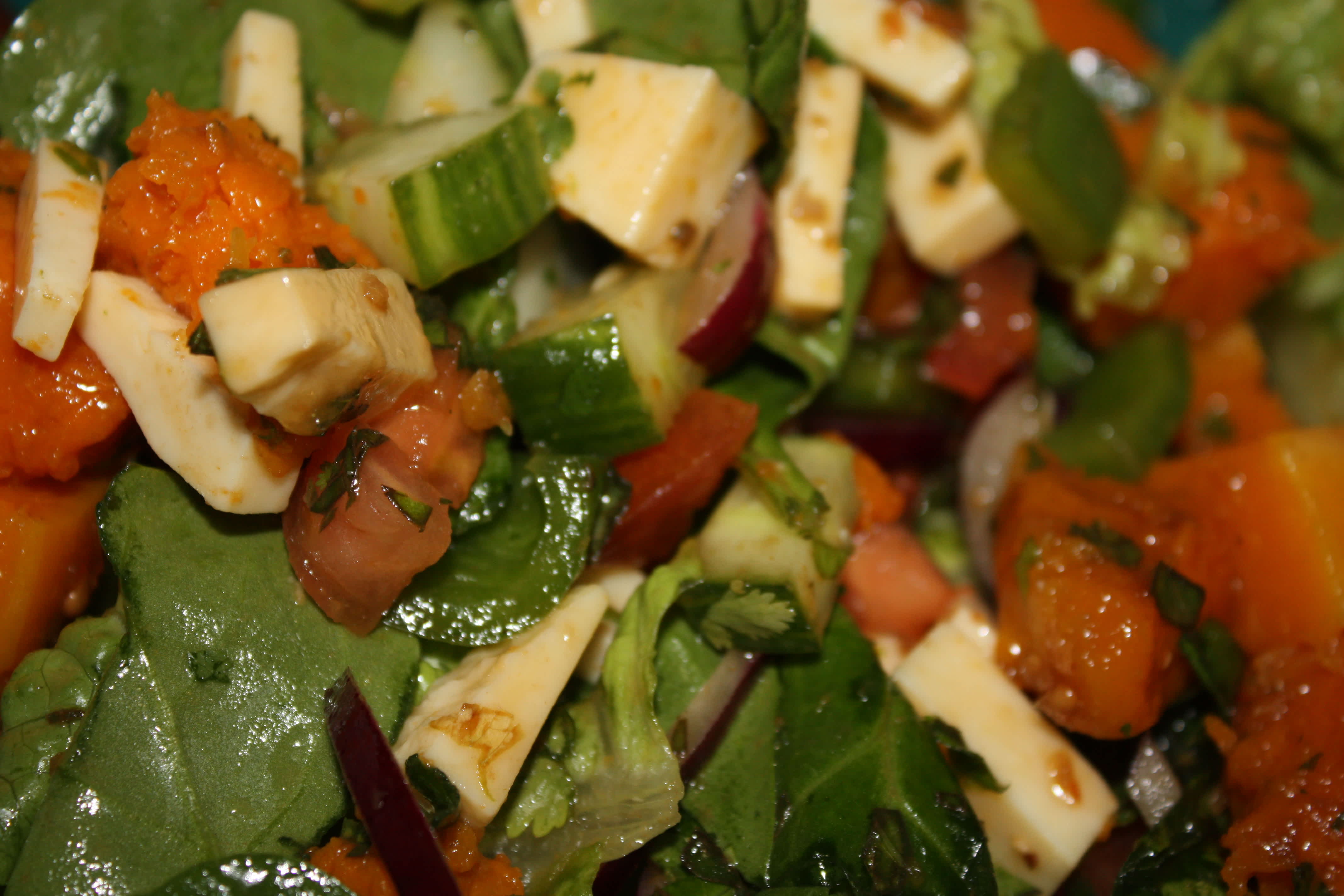 Caramelised Pumpkin Salad With Chilli Jam Juice Dressing Recipe - Food.com