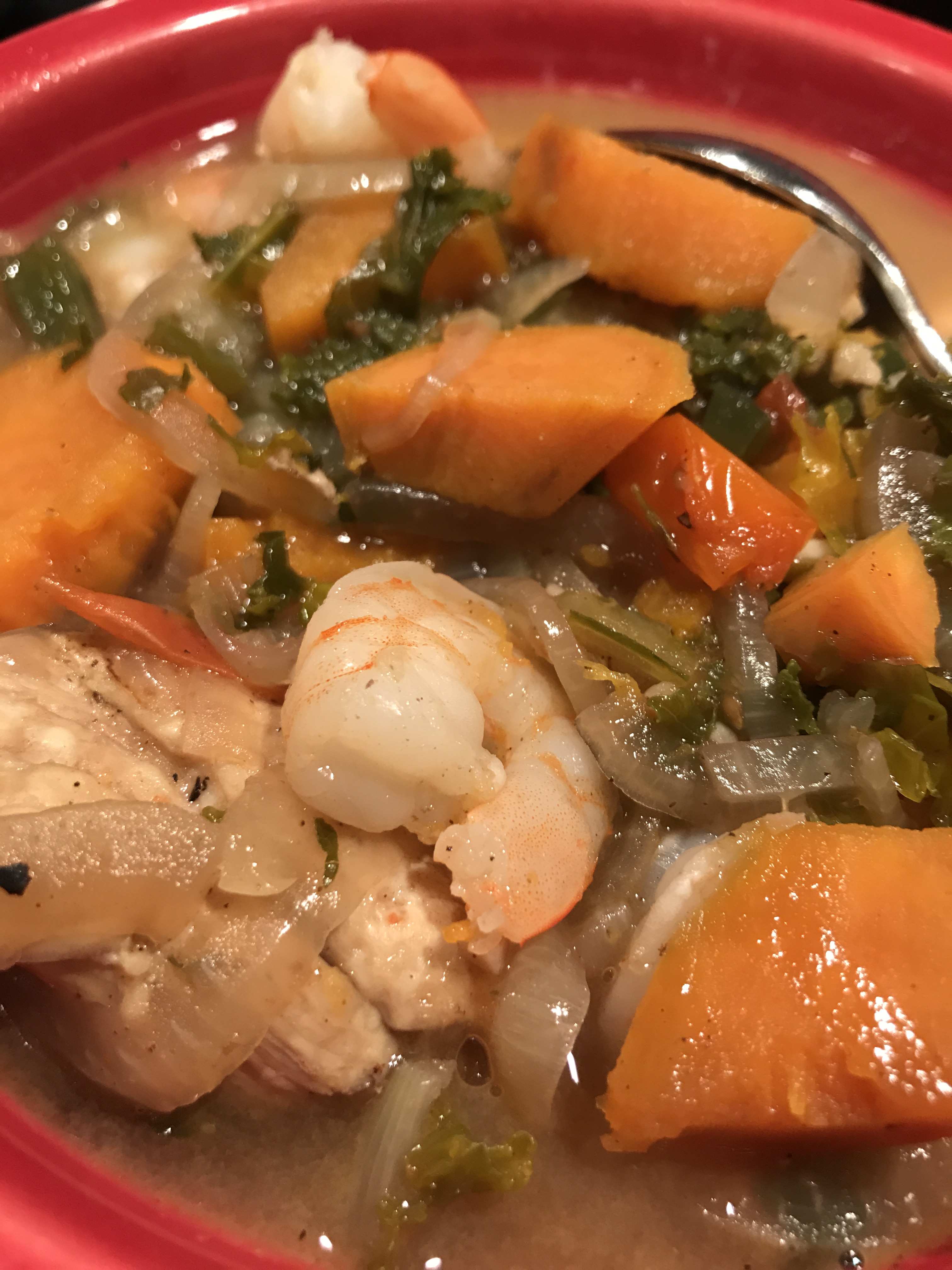 Caribbean Pepper Pot With Chicken & Shrimp Recipe - Food.com