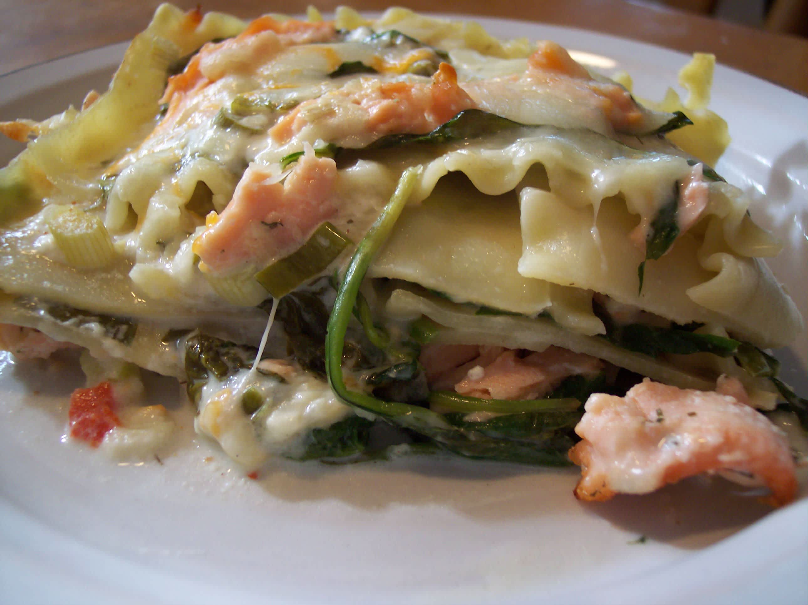 Dill-Licious Salmon and Spinach Lasagna: Recipe - Food.com