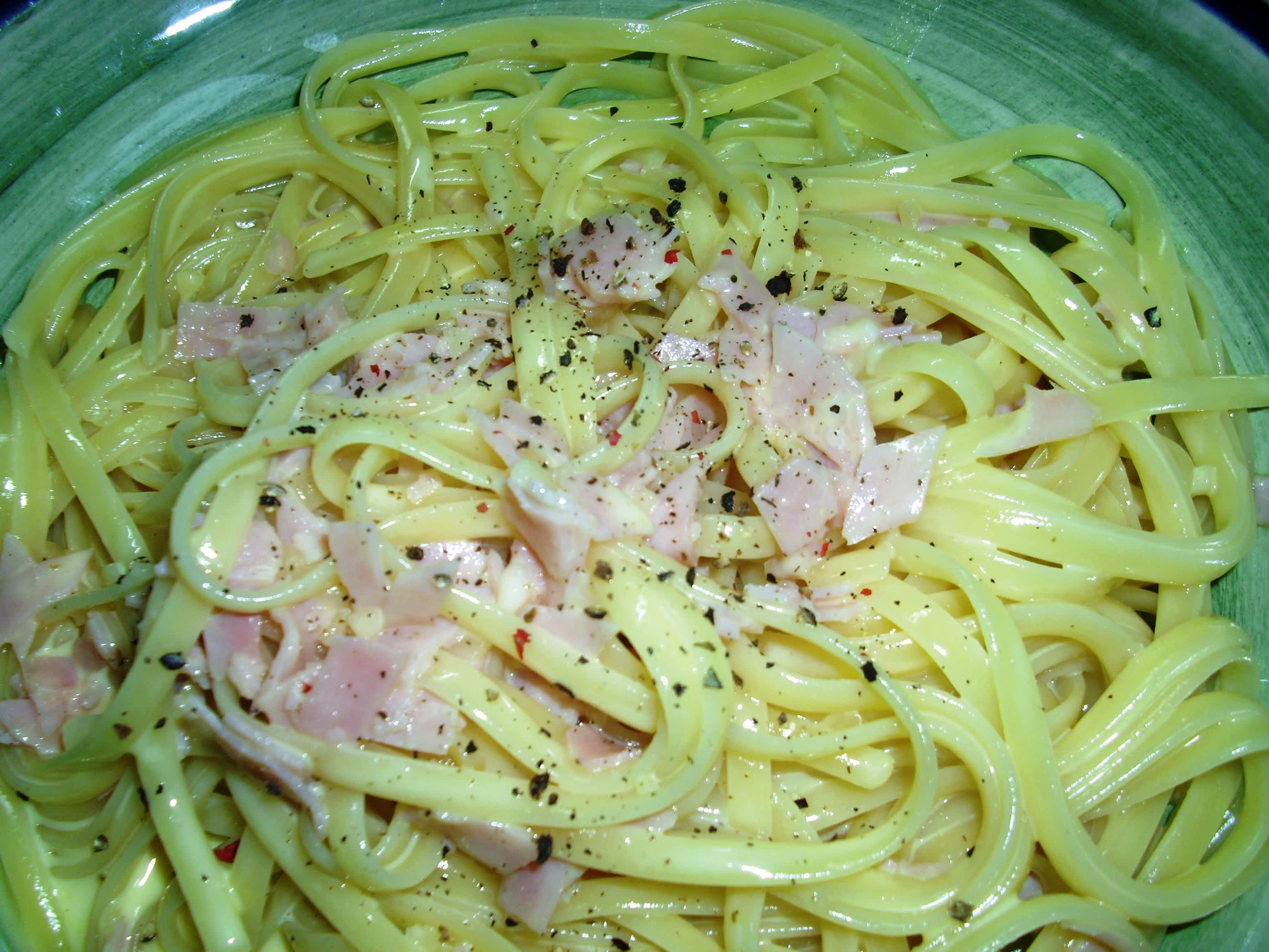 Spaghetti With Ham and Eggs Recipe - Food.com