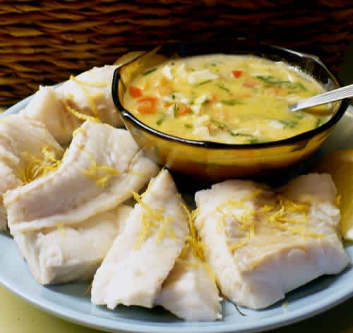 Poached Codfish Steaks With Egg Sauce (Torsk Med Eggesaus) Recipe ...