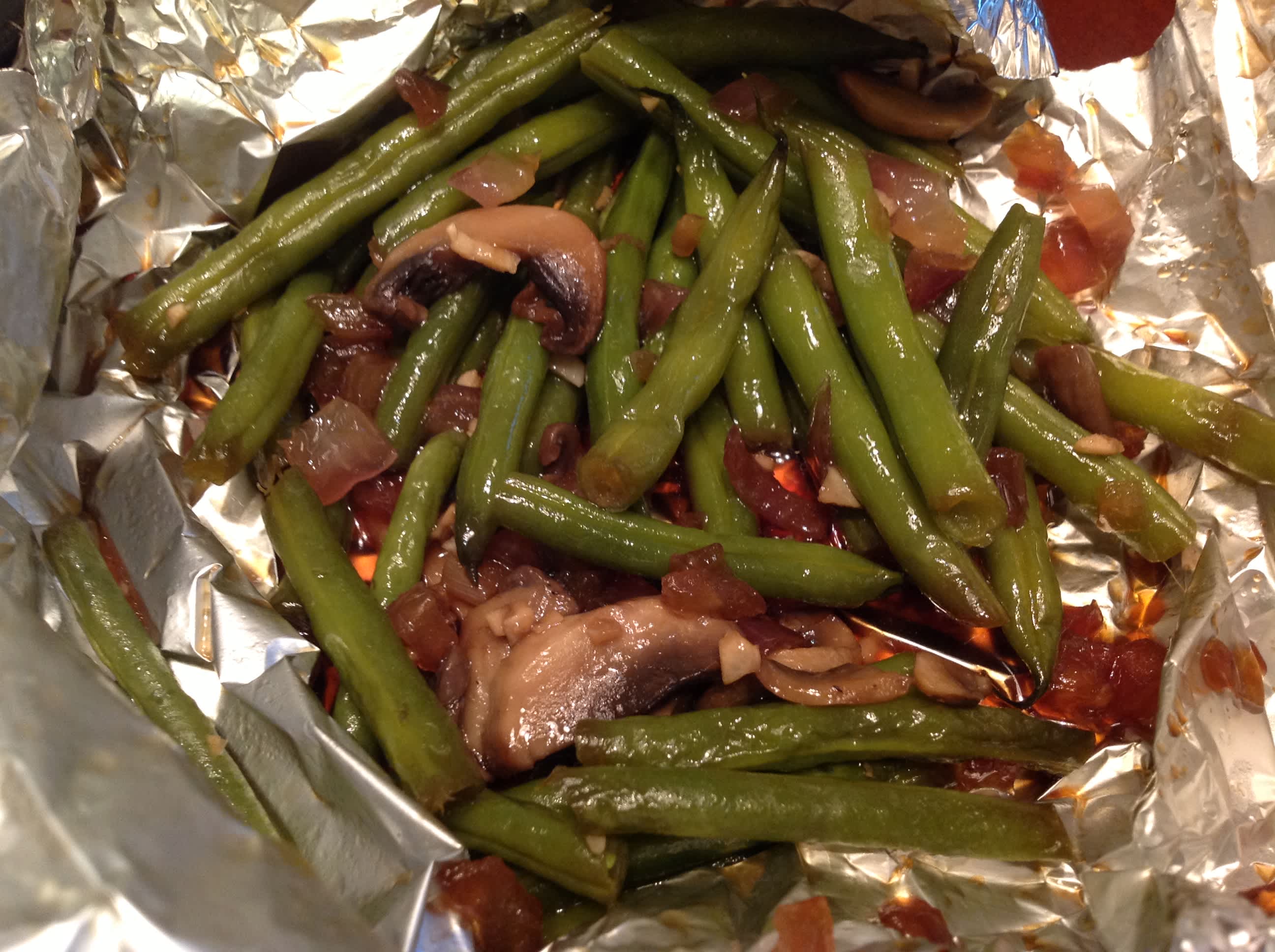 grilled string beans foil