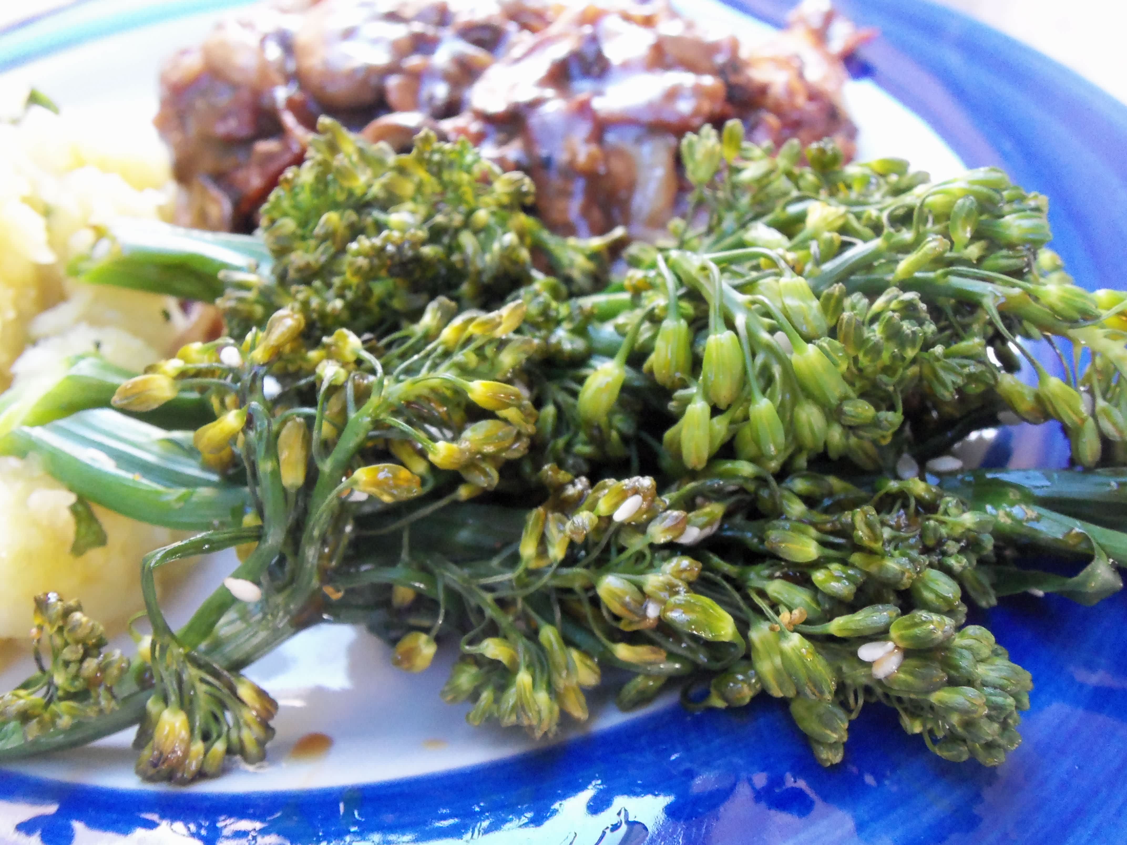 steamed broccolini