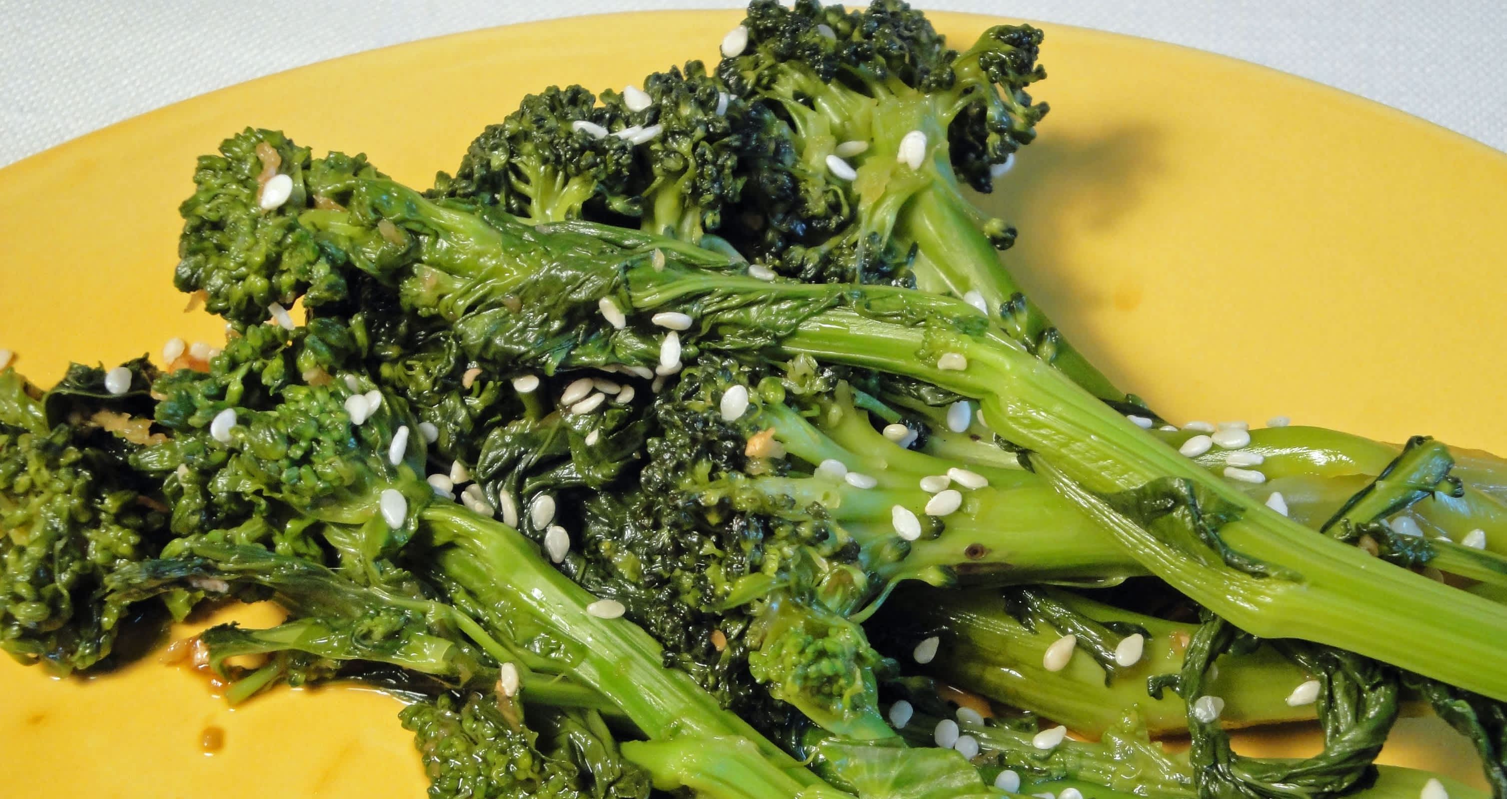 steamed broccolini