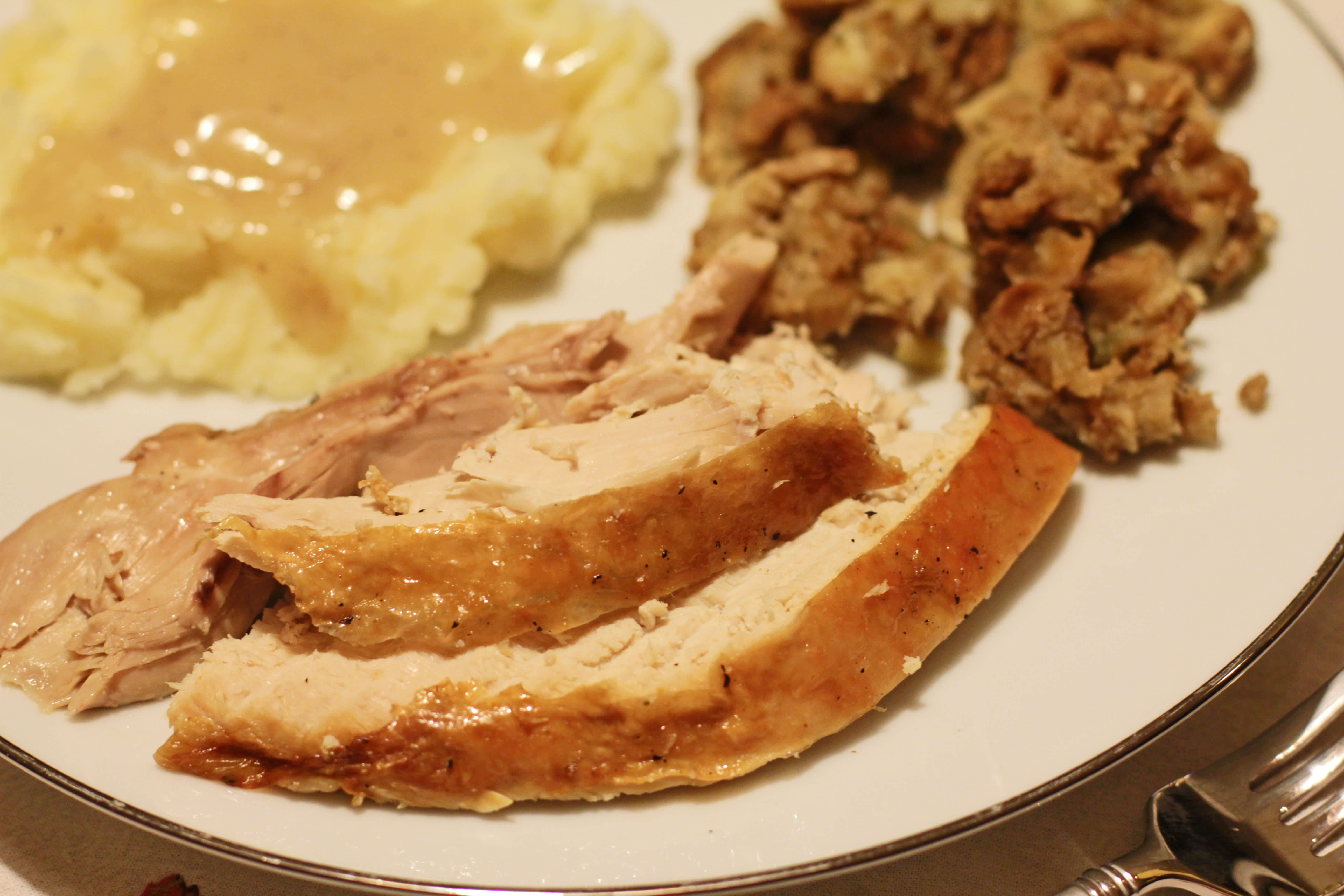 Roast Turkey with Old Fashioned Bread Stuffing Recipe - Food.com