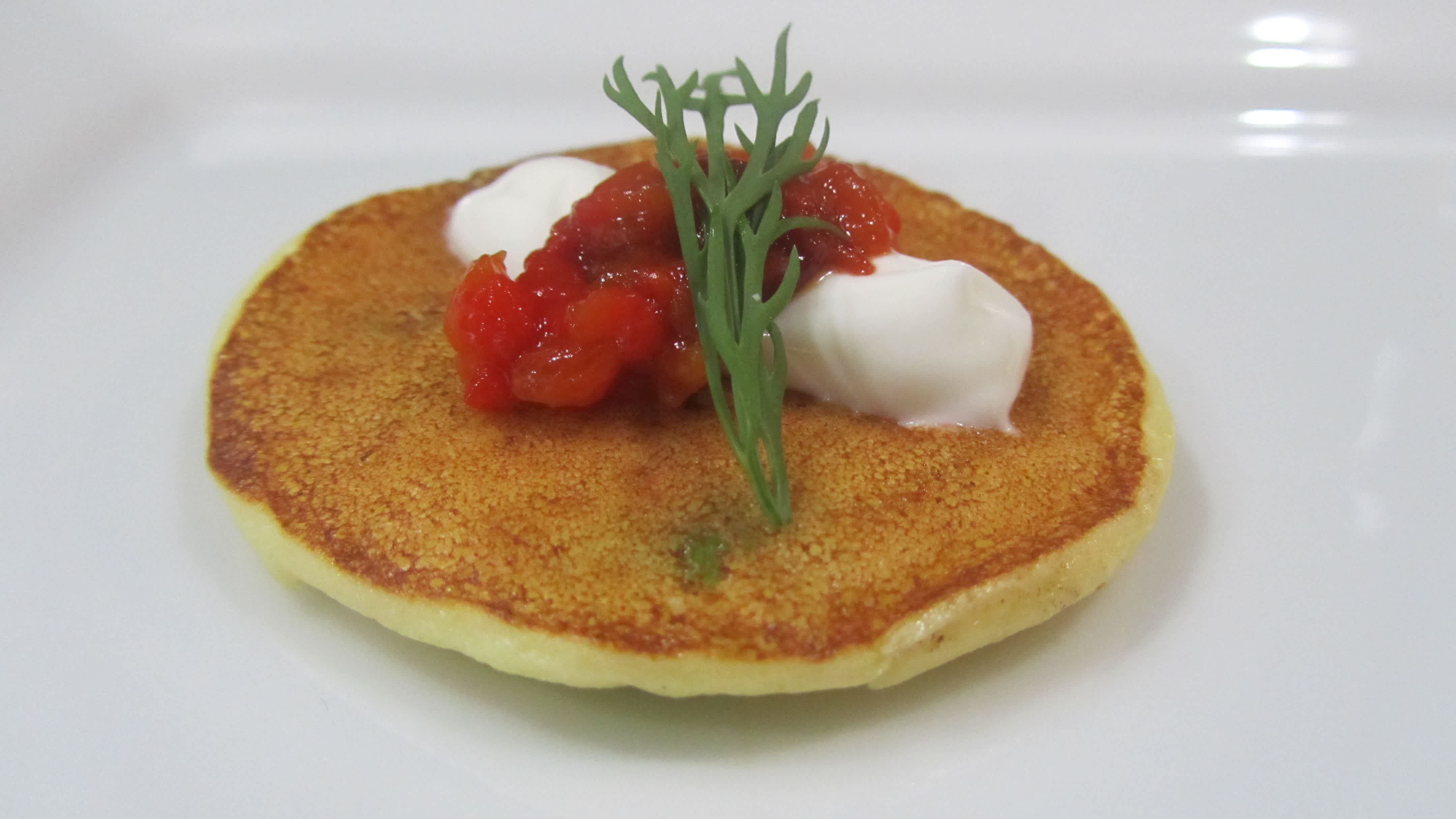 Green Onion Blinis With Red Pepper Relish and Goat Cheese Recipe - Food.com