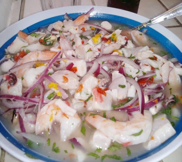 Peruvian Mixed Cebiche (Ceviche Mixto) Recipe - Food.com