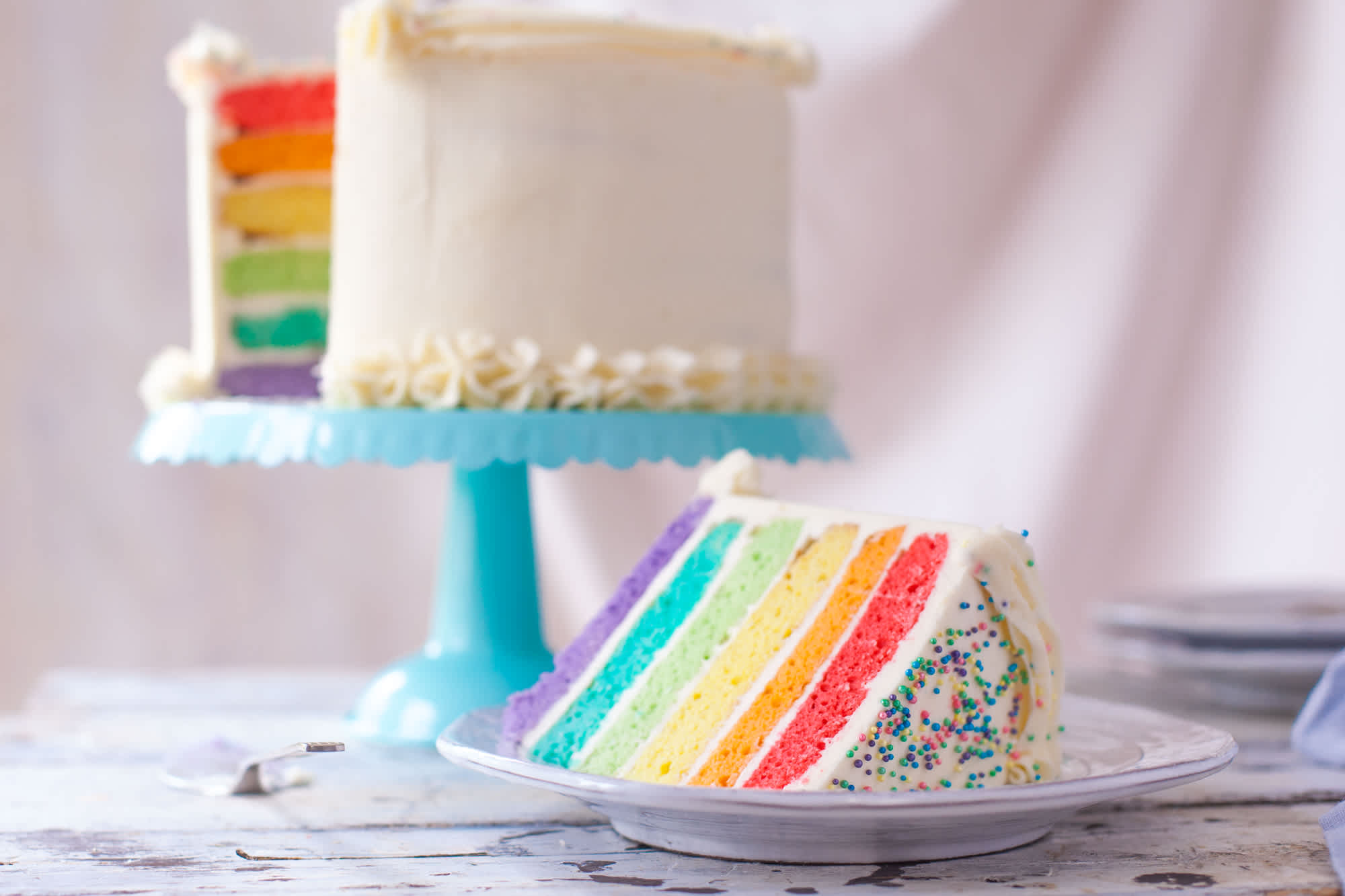 Rainbow Layer Cake Recipe - Food.com
