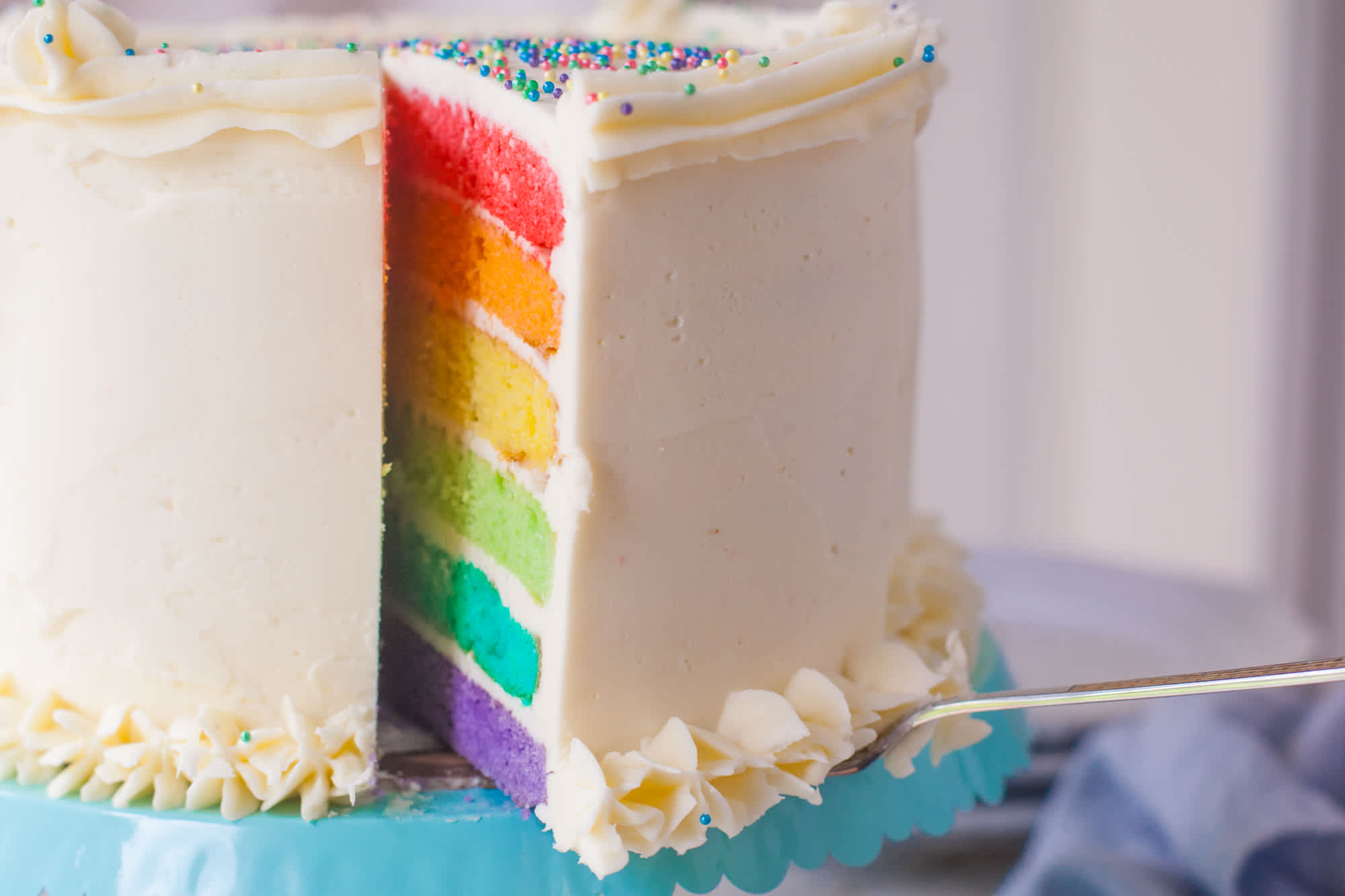 Rainbow Layer Cake Recipe - Food.com