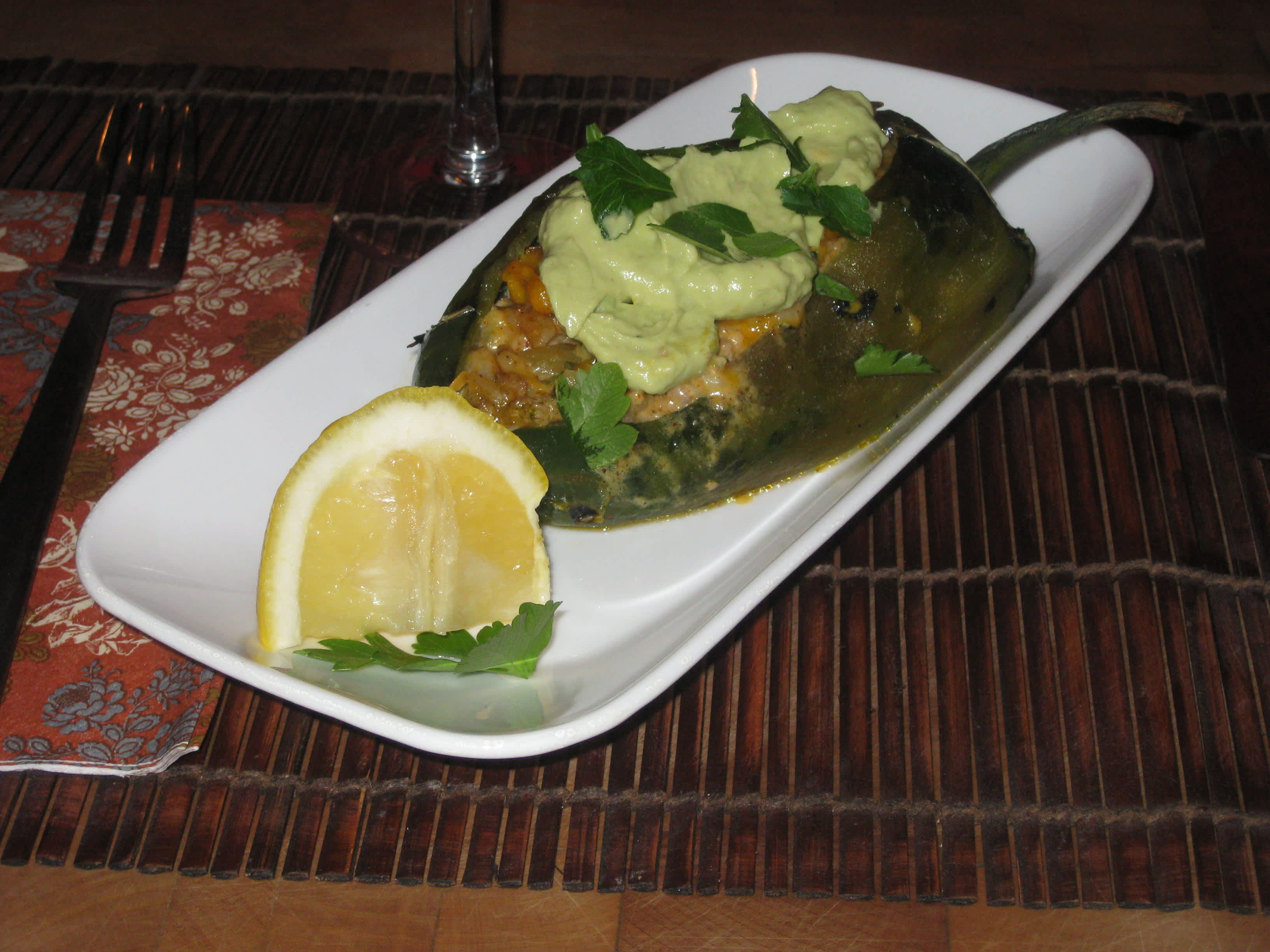 Pork Stuffed Poblanos With Avocado Ranch Sauce #RSC Recipe - Food.com