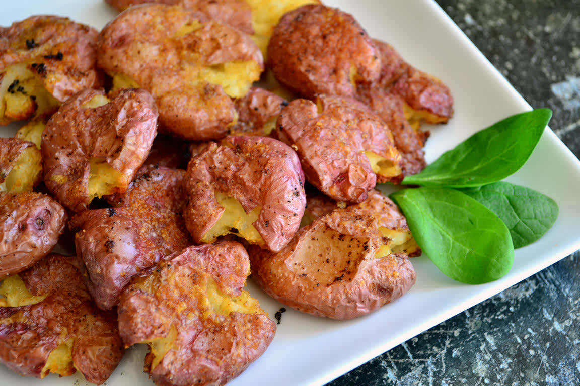 roasted smashed potatoes without boiling