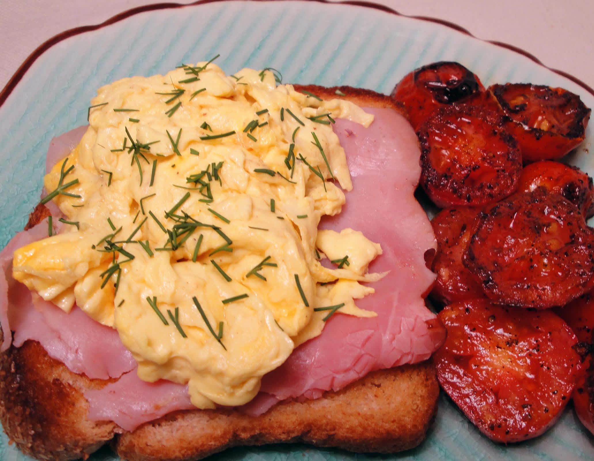 Open-Face Danish Ham and Egg Sandwich Recipe - Food.com