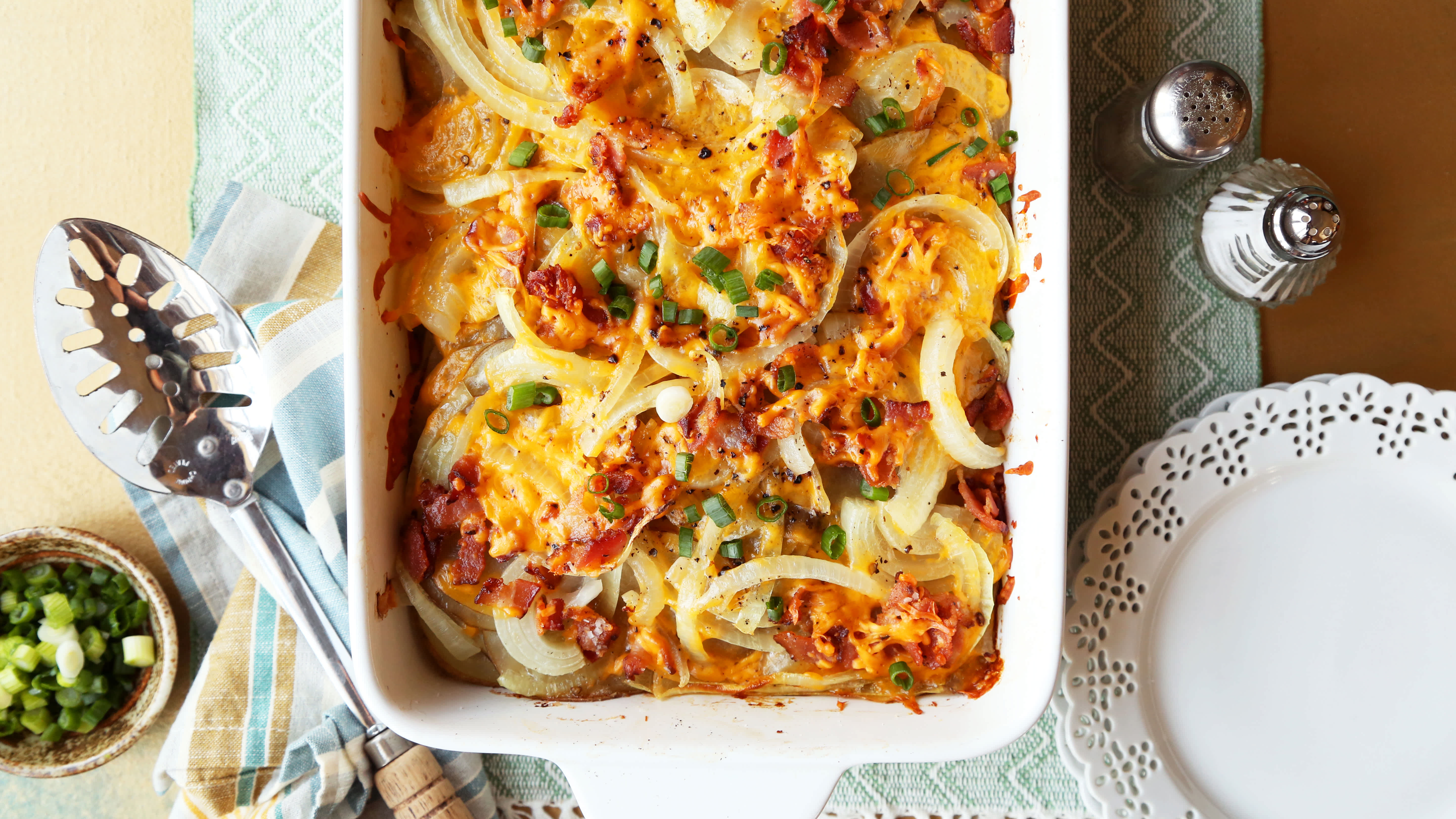 Slow Cooked Bacon Cheese Potatoes Recipe Food