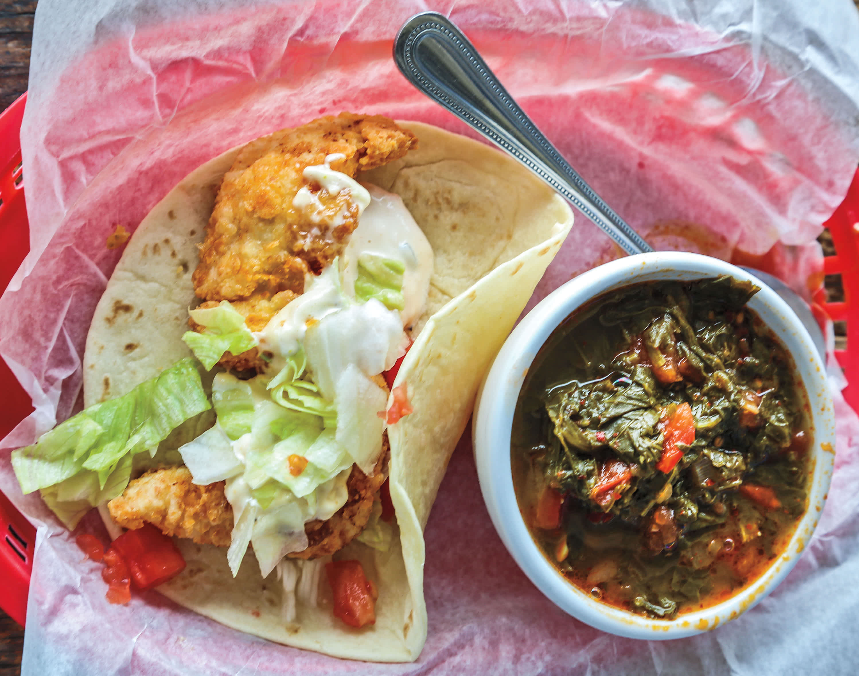 Fried Chicken Tacos from Turnip Greens and Tortillas Recipe - Food.com