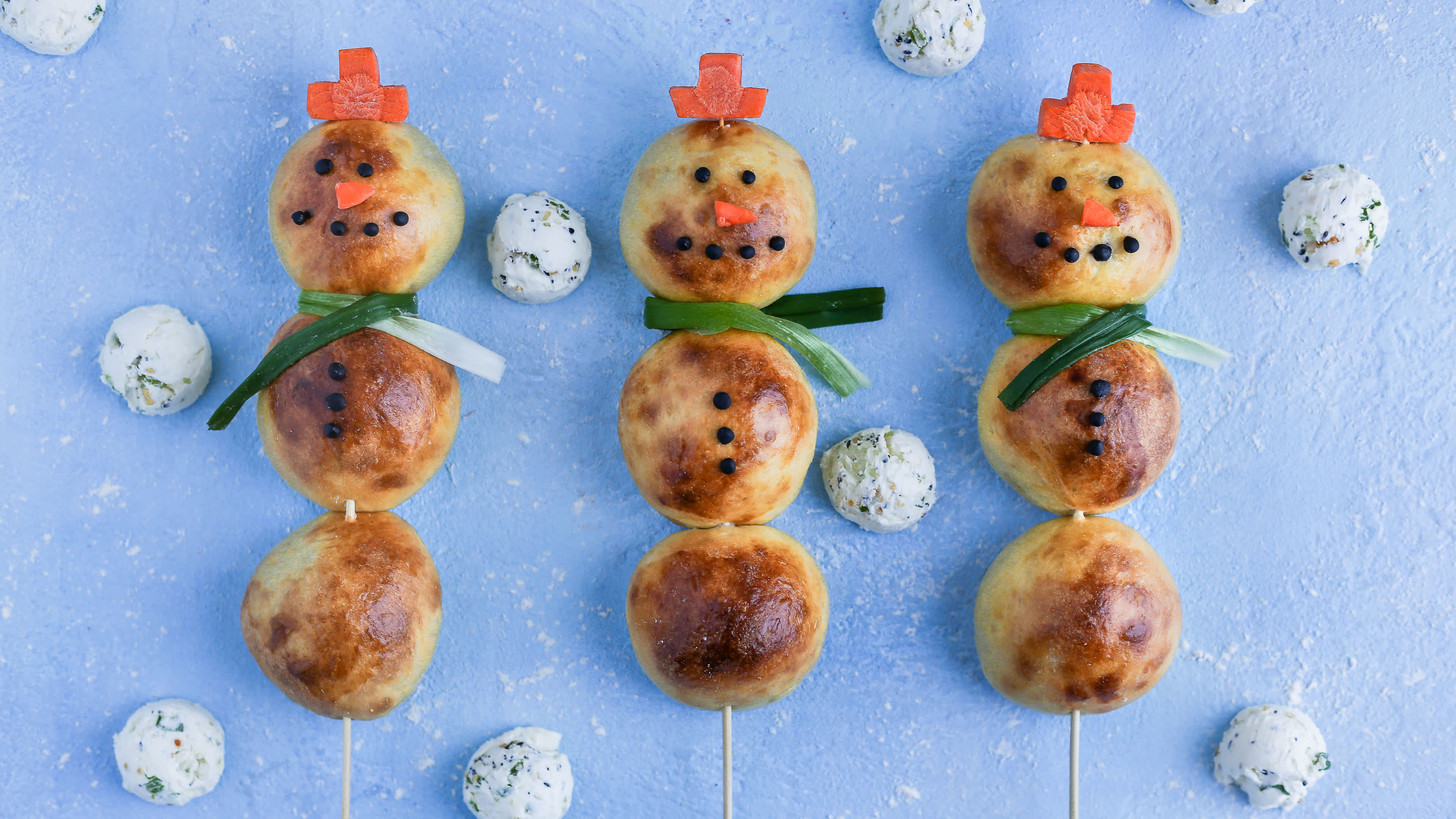 Snowman Bagel Bombs Recipe - Food.com