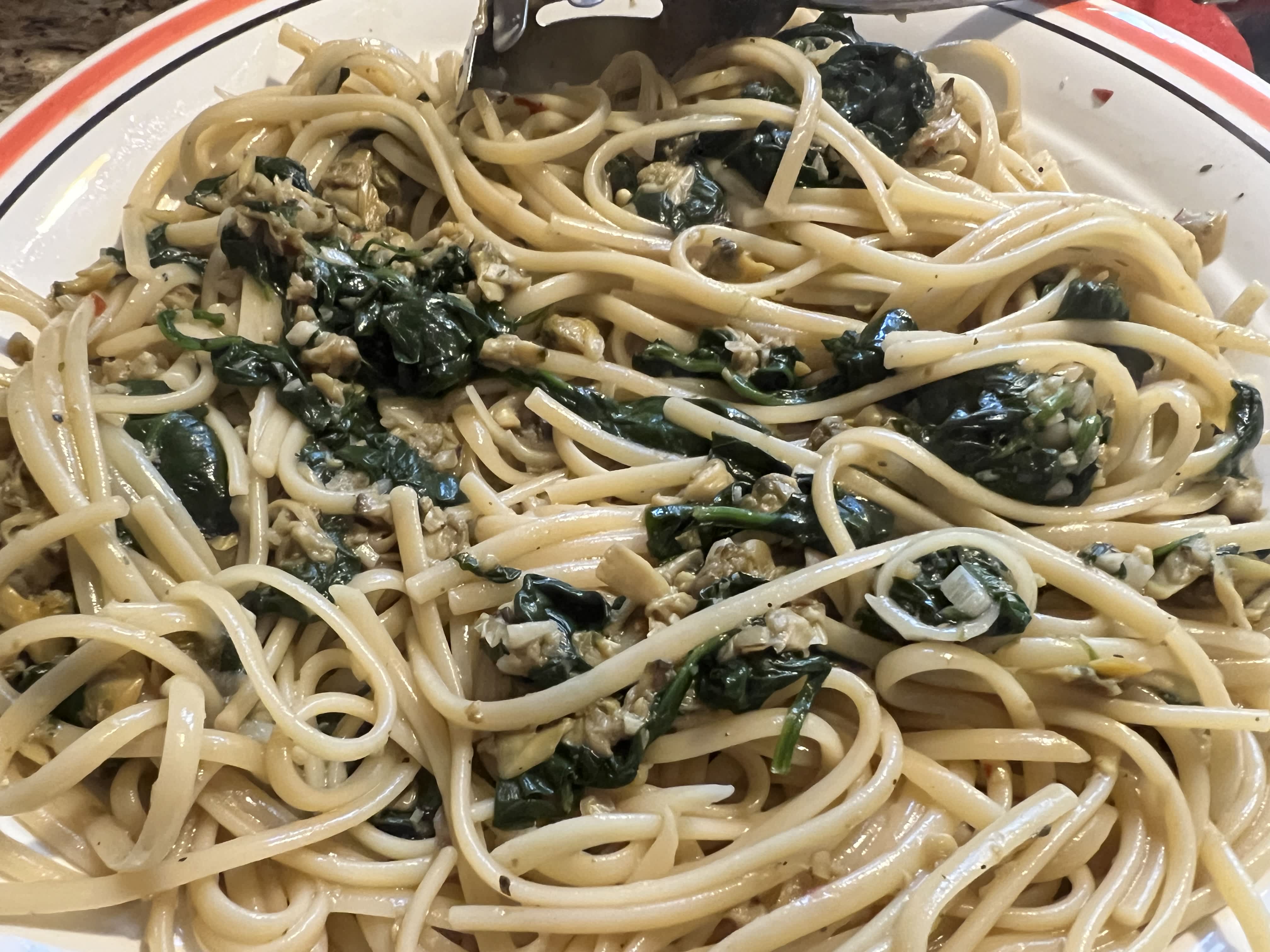 Pasta With Clam and Spinach Sauce Recipe - Food.com