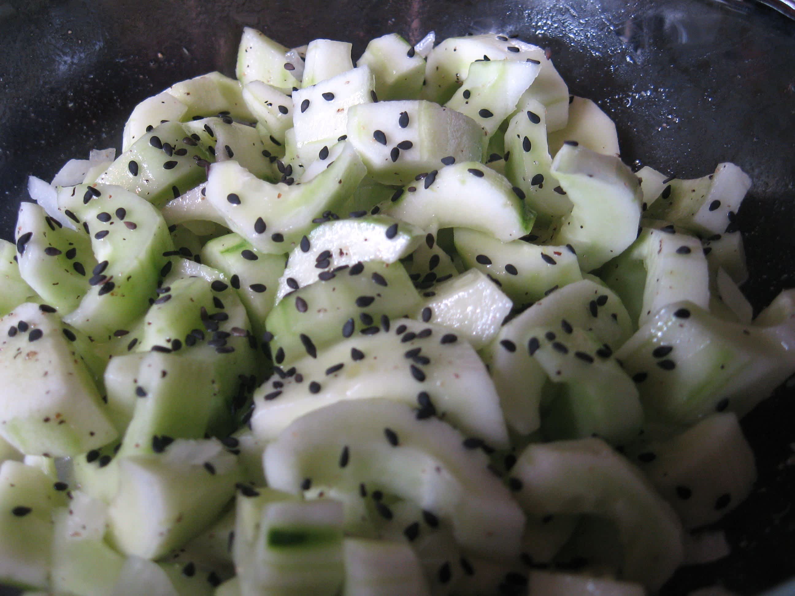 Cucumber Salad with Spicy Wasabi Dressing Recipe - Food.com