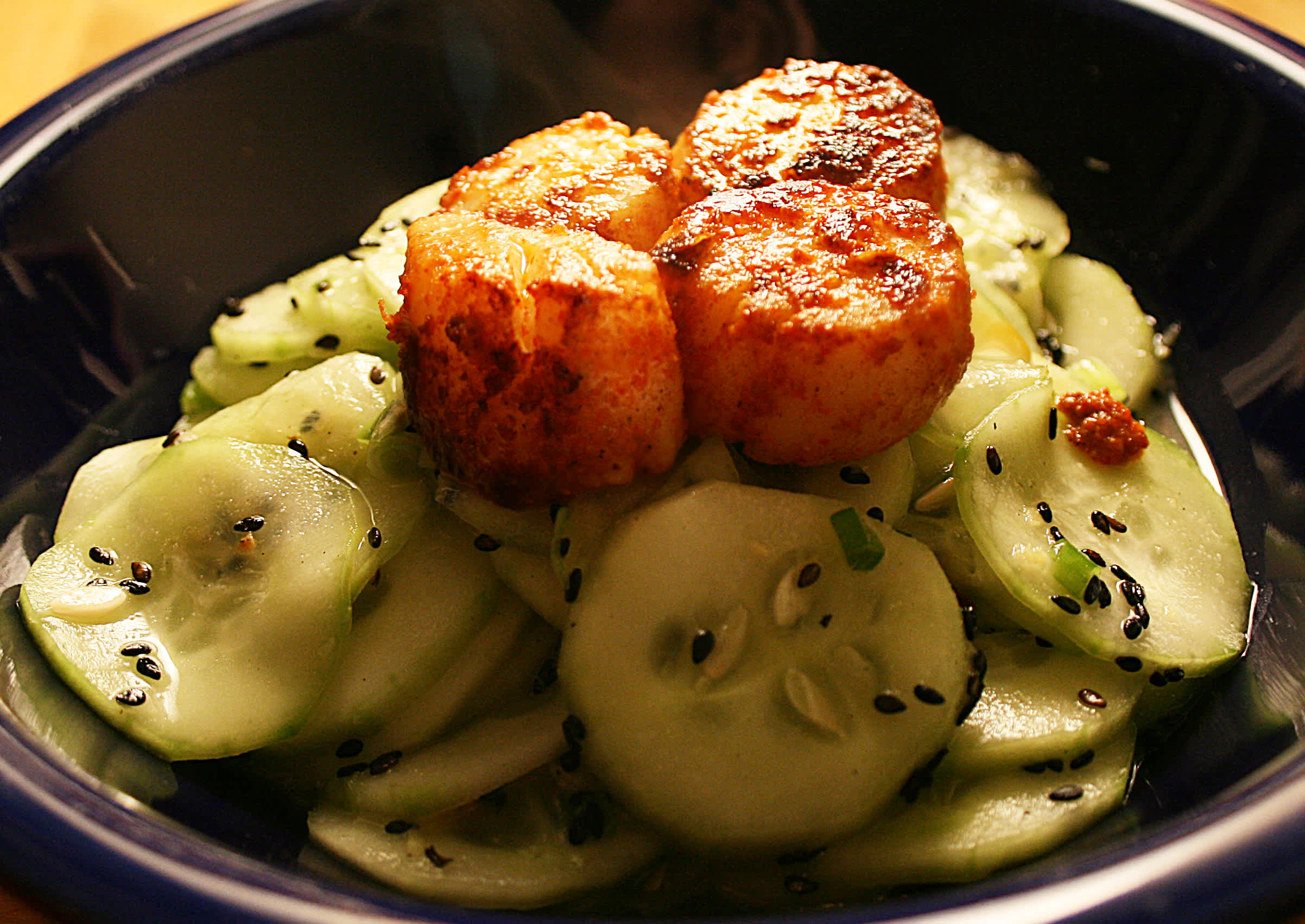 Cucumber Salad with Spicy Wasabi Dressing Recipe - Food.com