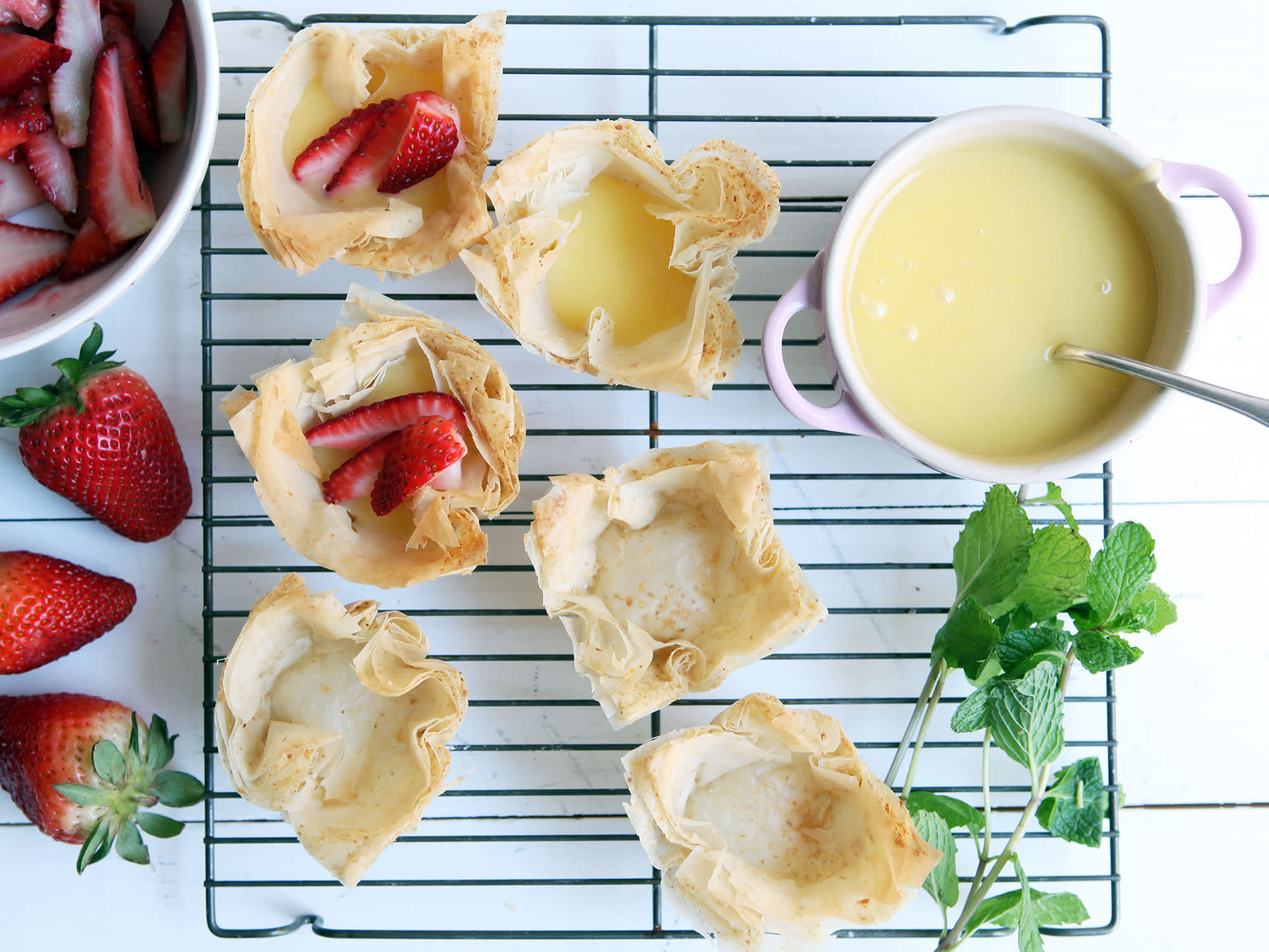 Strawberry and Lemon Curd Phyllo Baskets Recipe - Food.com
