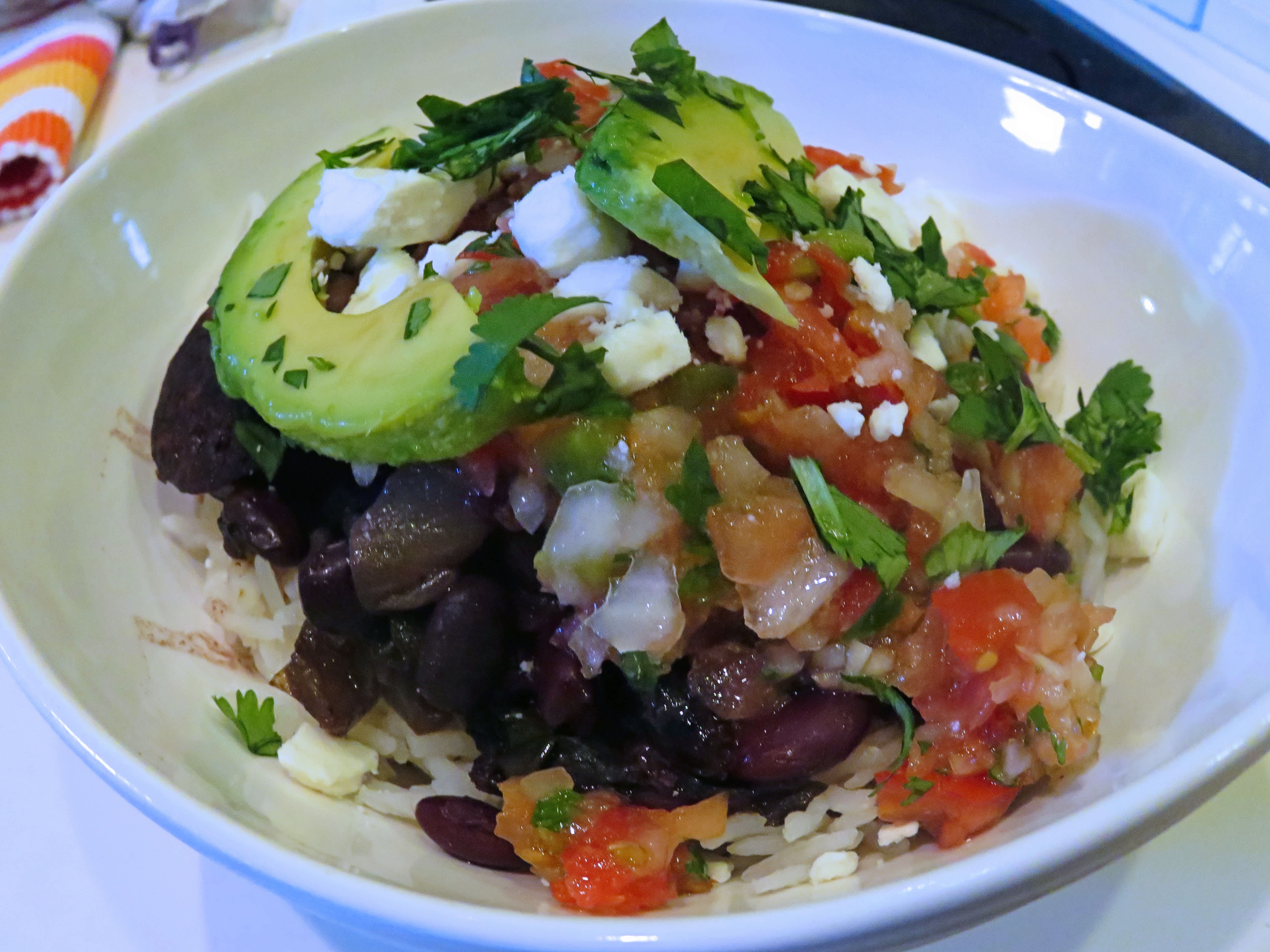 Mexican Rice Bowl With Black Beans & Greens Recipe - Food.com