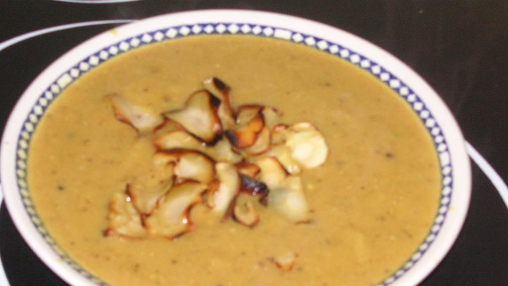 Curried Parsnip And Apple Soup With Parsnip Crisps Recipe