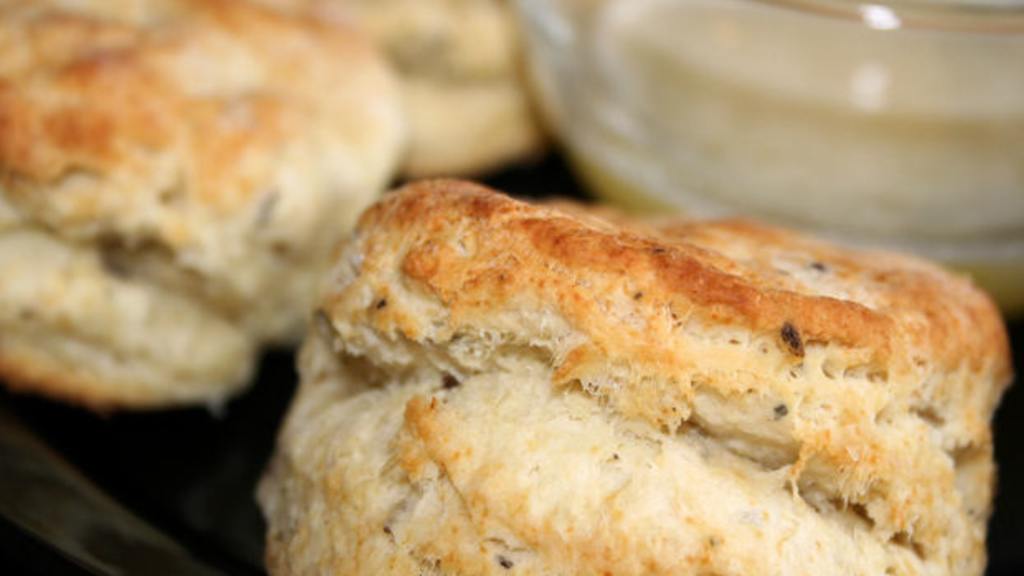 Savory Herb Biscuits (Sage and Caraway) With Garlic Butter Recipe ...