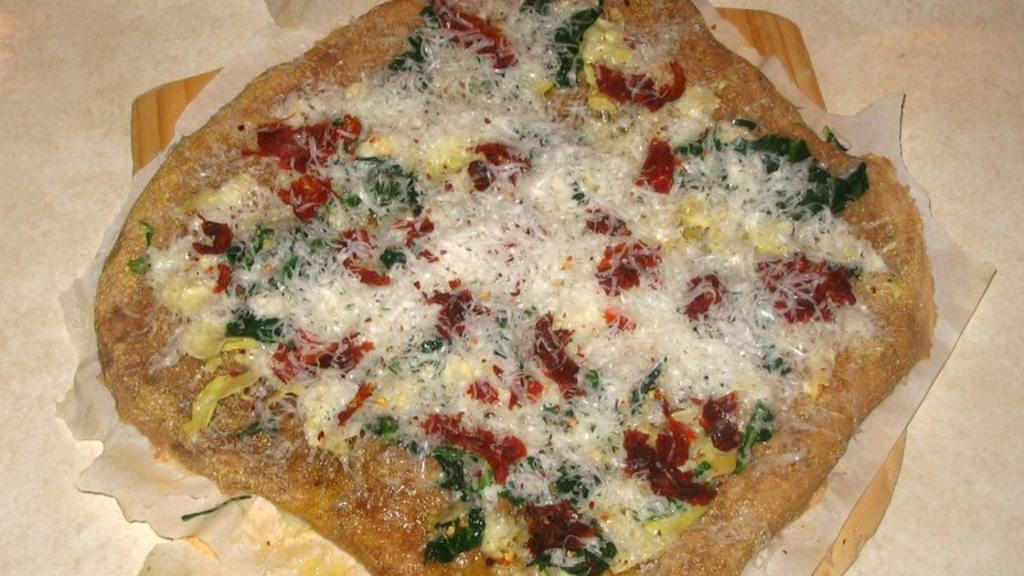 White Pizza With a Variety of Toppings Recipe - Food.com