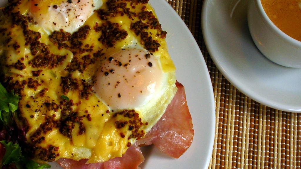 Dutch Uitsmijter: Fried Ham and Eggs With Mustard Cheese Recipe - Food.com