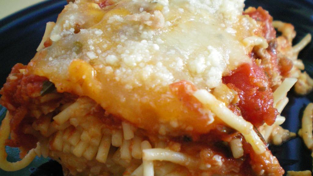 Spaghetti Crust Sausage Pizza Casserole Recipe - Food.com