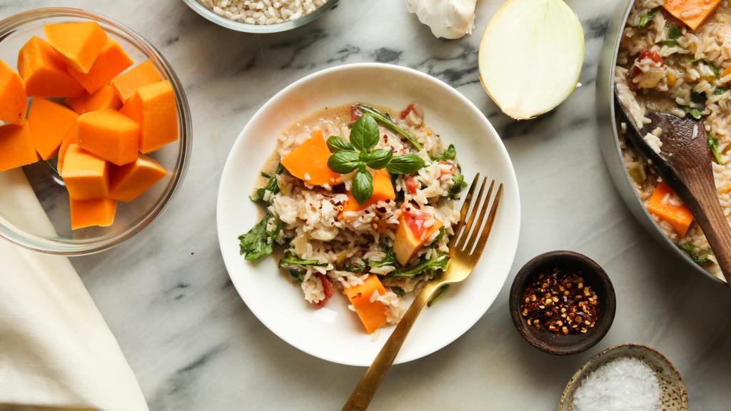 Roasted Pumpkin and Spinach Risotto Recipe - Food.com