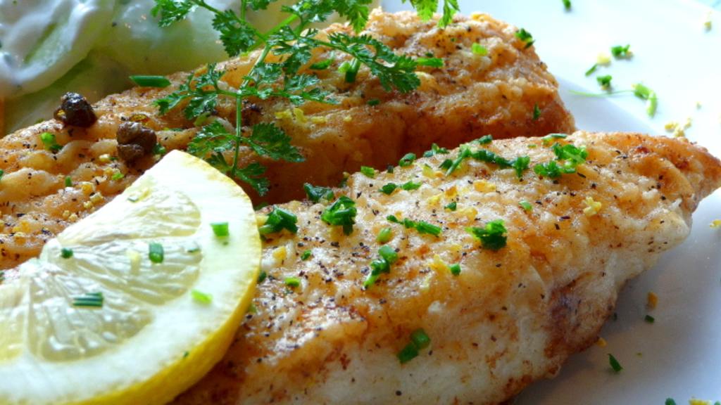 Halibut With Bright Lemon Cream Sauce Recipe - Food.com