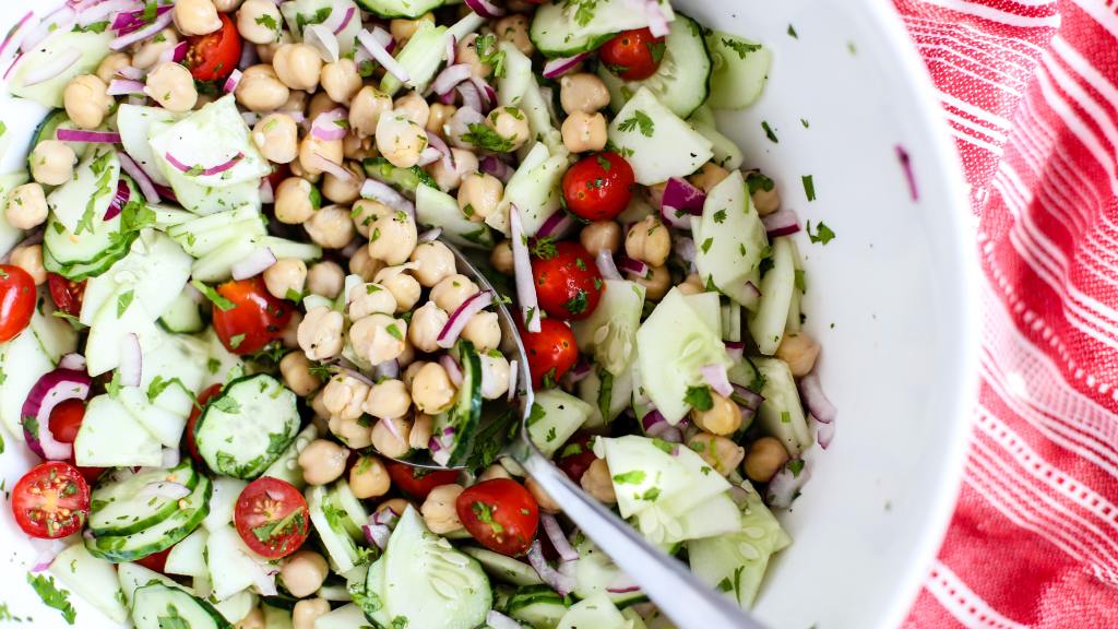 Cucumber and Garbanzo Bean Salad Recipe - Food.com