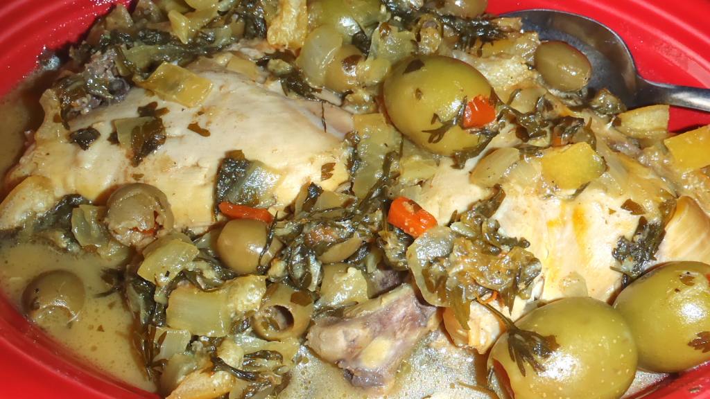 Chicken Tagine With Green Olives & Preserved Lemon Recipe - Food.com