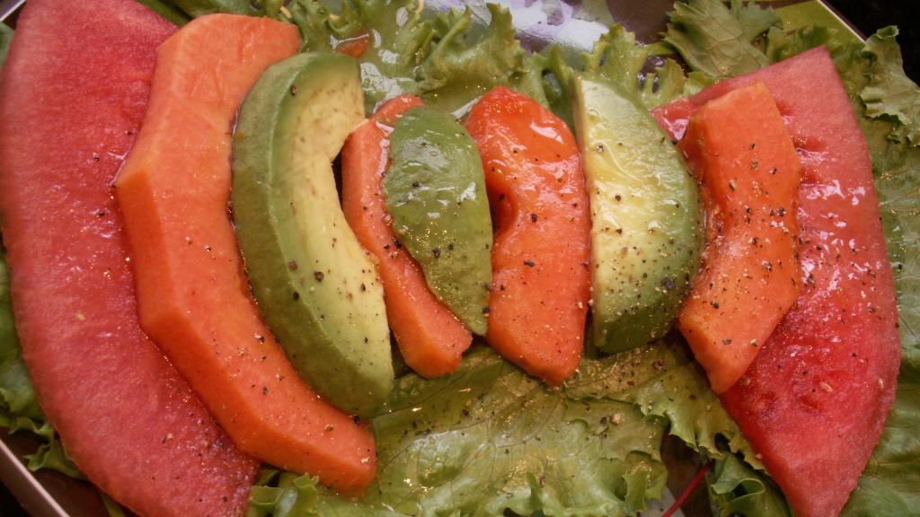 Mexican Watermelon & Papaya Salad With Tequila Vinaigrette Recipe ...