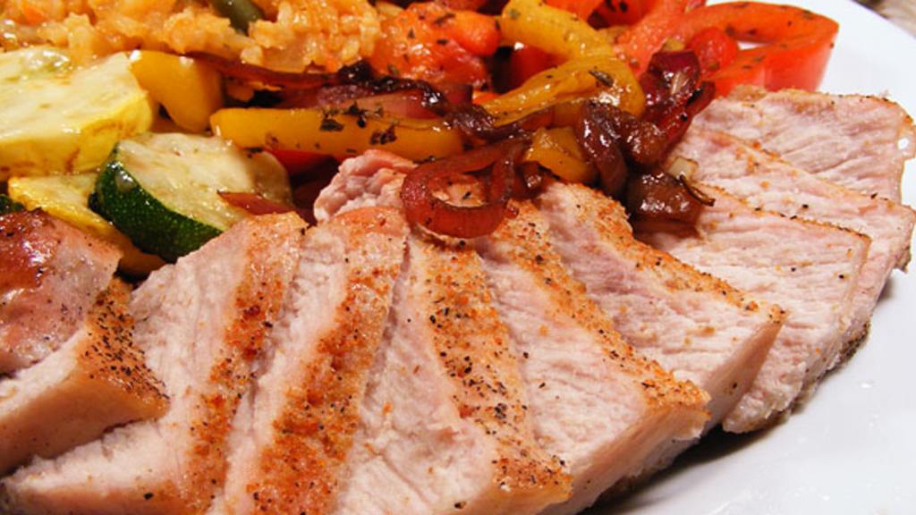 Spice-Rubbed Pork With Bell Pepper Compote Recipe - Food.com