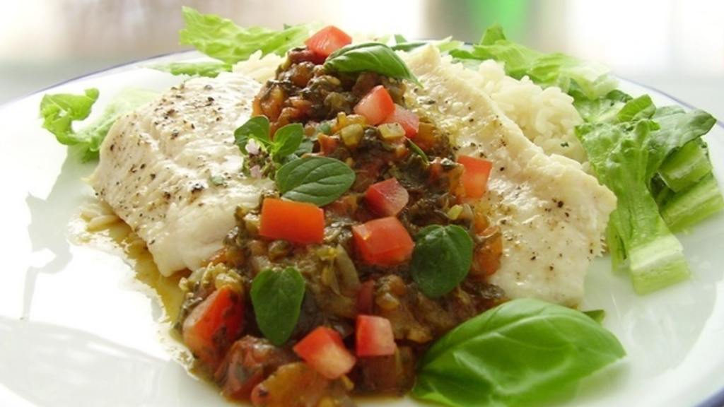Cod Fillets with Tomato & Spinach Relish Recipe - Food.com