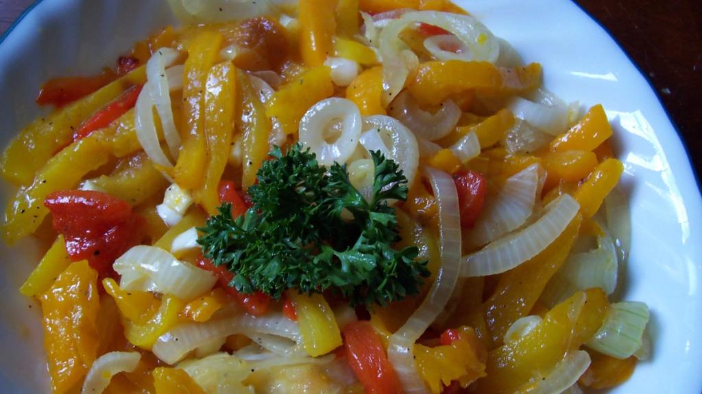 Mediterranean Roasted Tri-Color Bell Pepper Salad Recipe - Food.com