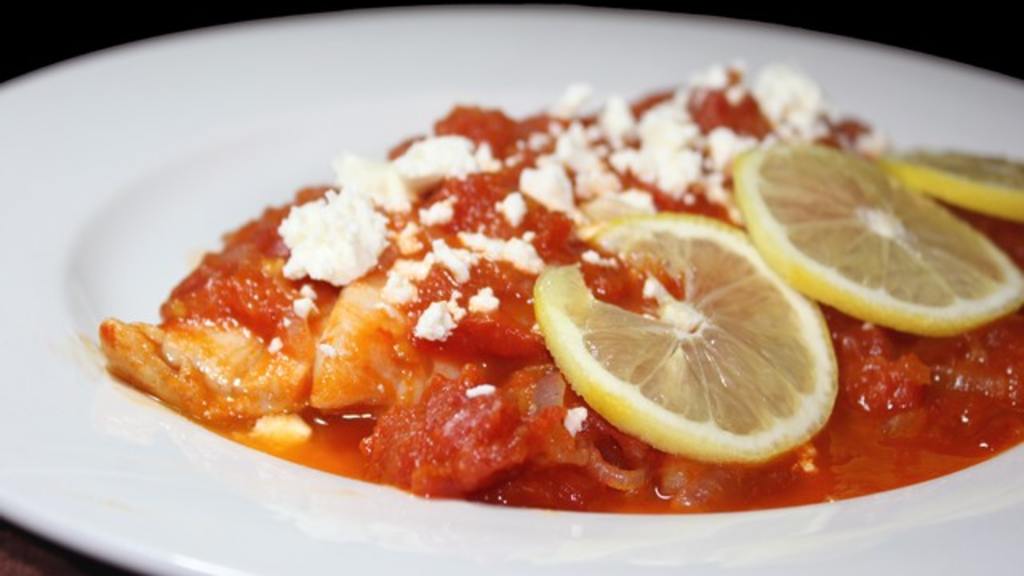 Tomato-Braised Fish Wth Feta and Lemon Recipe - Food.com