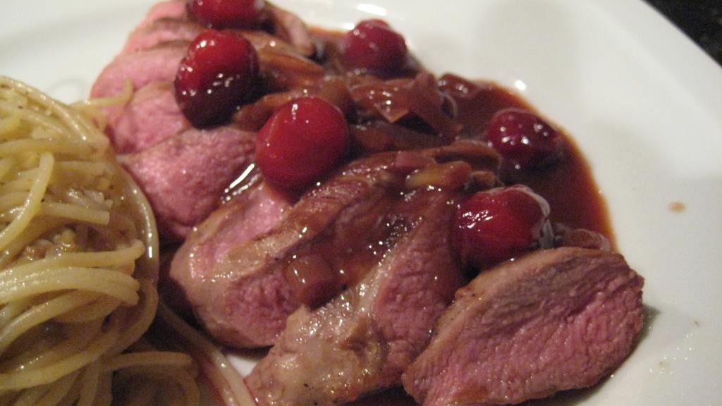 Duck Breasts With Cranberries & Honey Sauce Recipe - Food.com