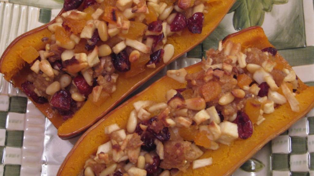 Delicata Squash Stuffed With Dried Fruit and Nuts Recipe - Food.com